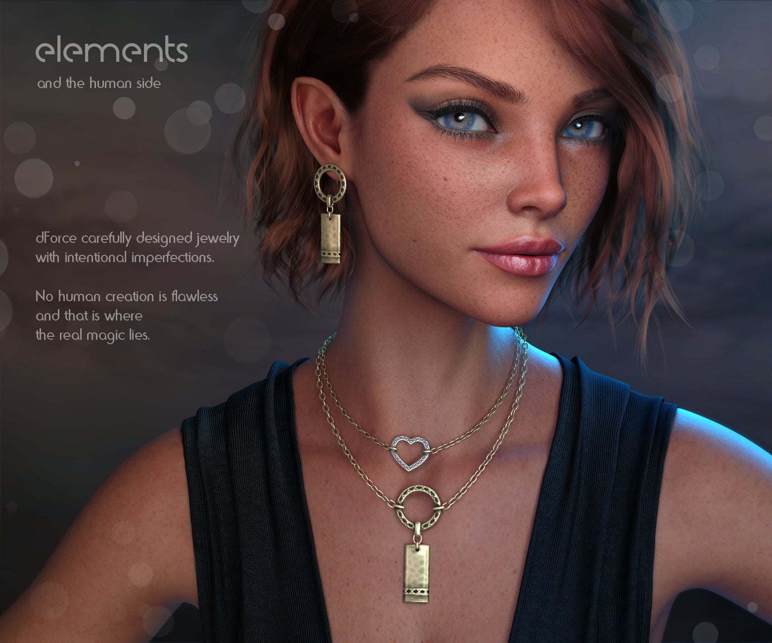 FK dForce Elements Jewelry Set and Materials Expansion | Daz 3D