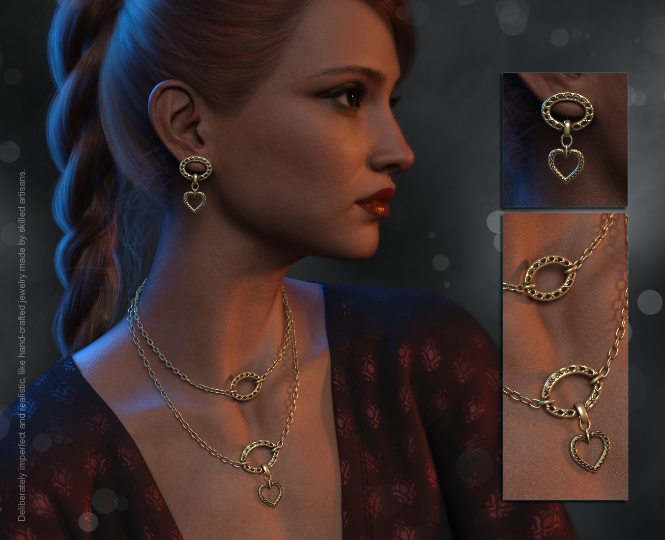 FK dForce Elements Jewelry Set and Materials Expansion | Daz 3D