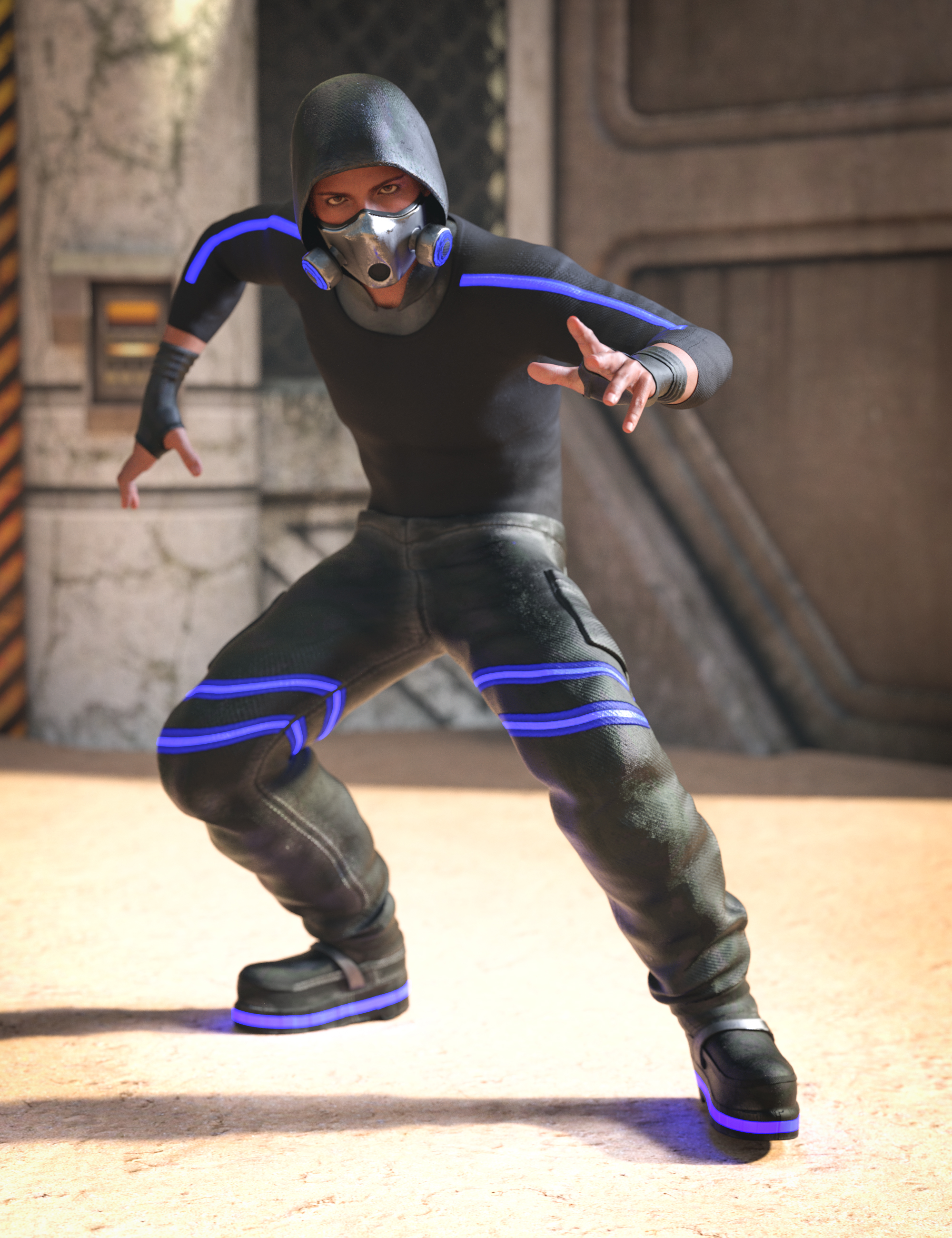 M3D dForce Void Runner Outfit for Genesis 9 | Daz 3D