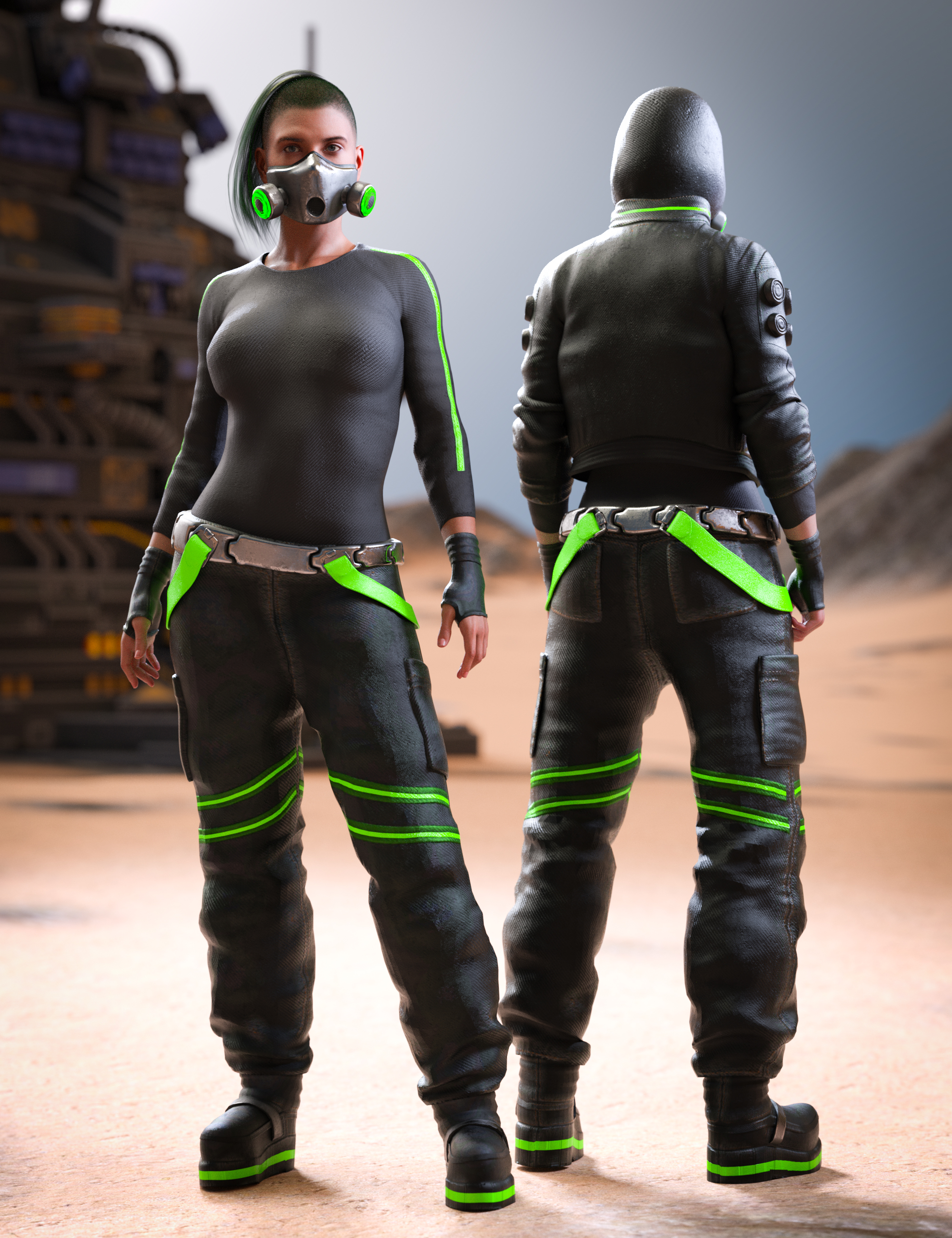 M3D dForce Void Runner Outfit for Genesis 9 | Daz 3D