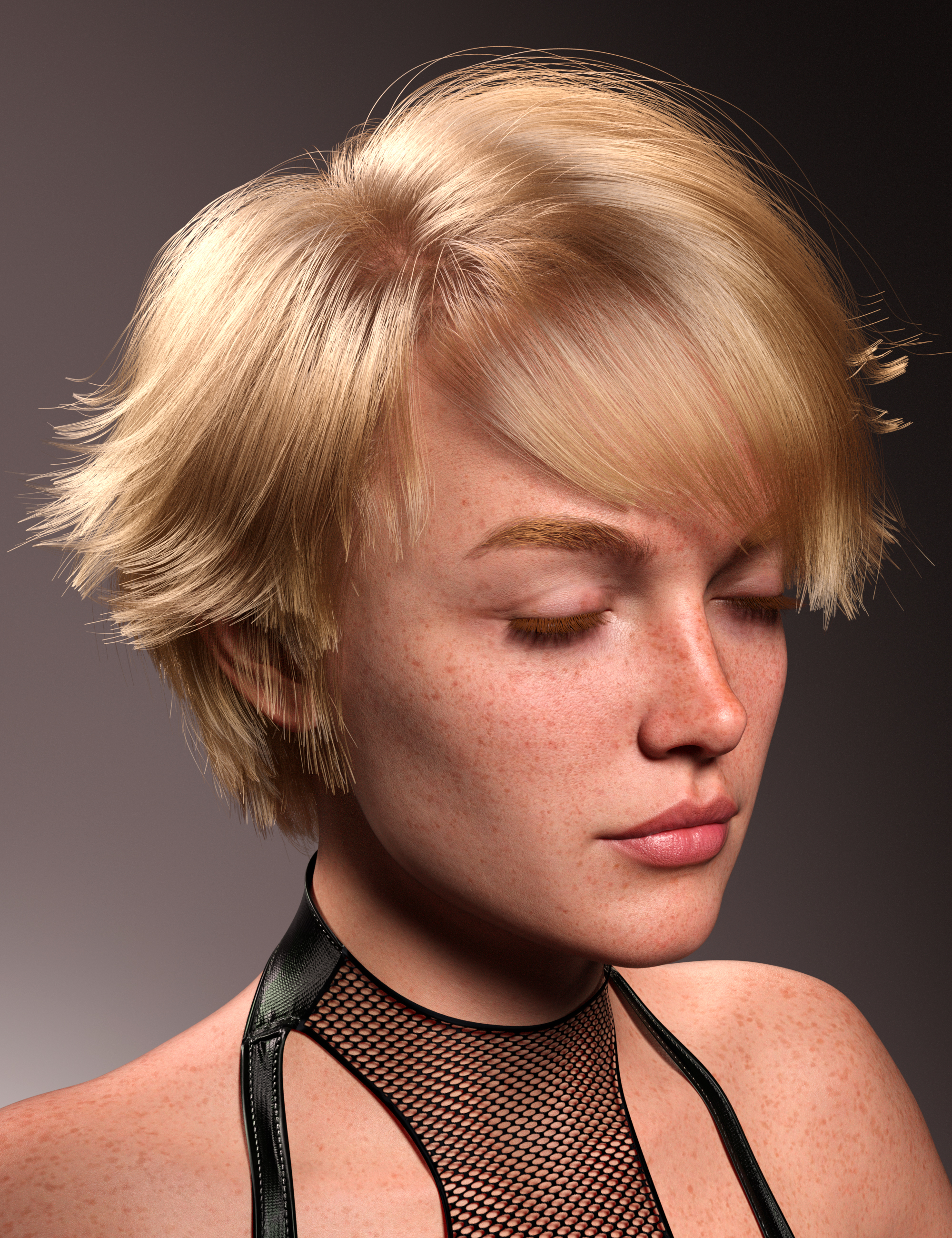 dForce Strand-Based FE Trendy Short Hair for Genesis 9 | Daz 3D