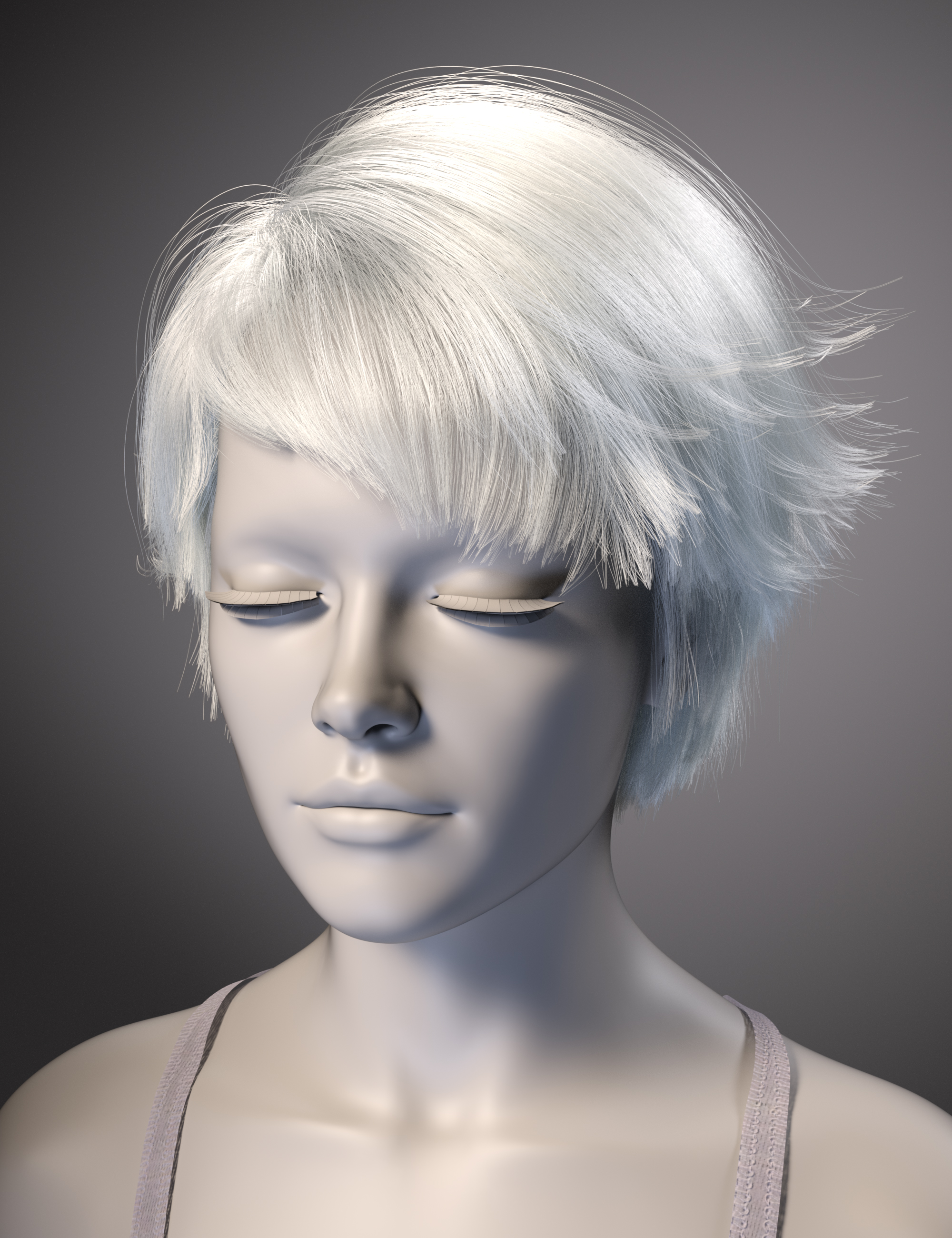 dForce Strand-Based FE Trendy Short Hair for Genesis 9 | Daz 3D
