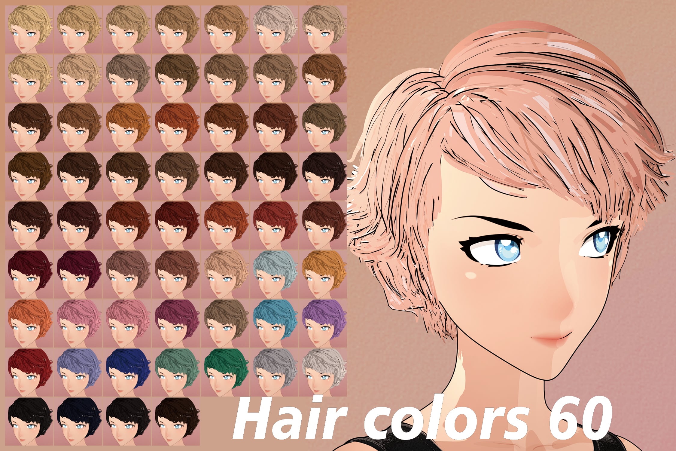 FE Trendy Short Hair for Genesis 9 | Daz 3D
