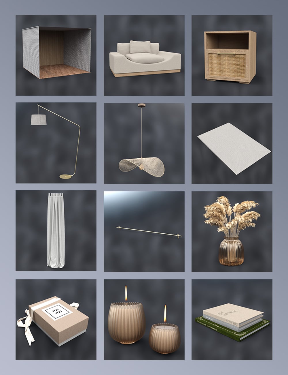 Cosy Wood Vignette | Daz 3D