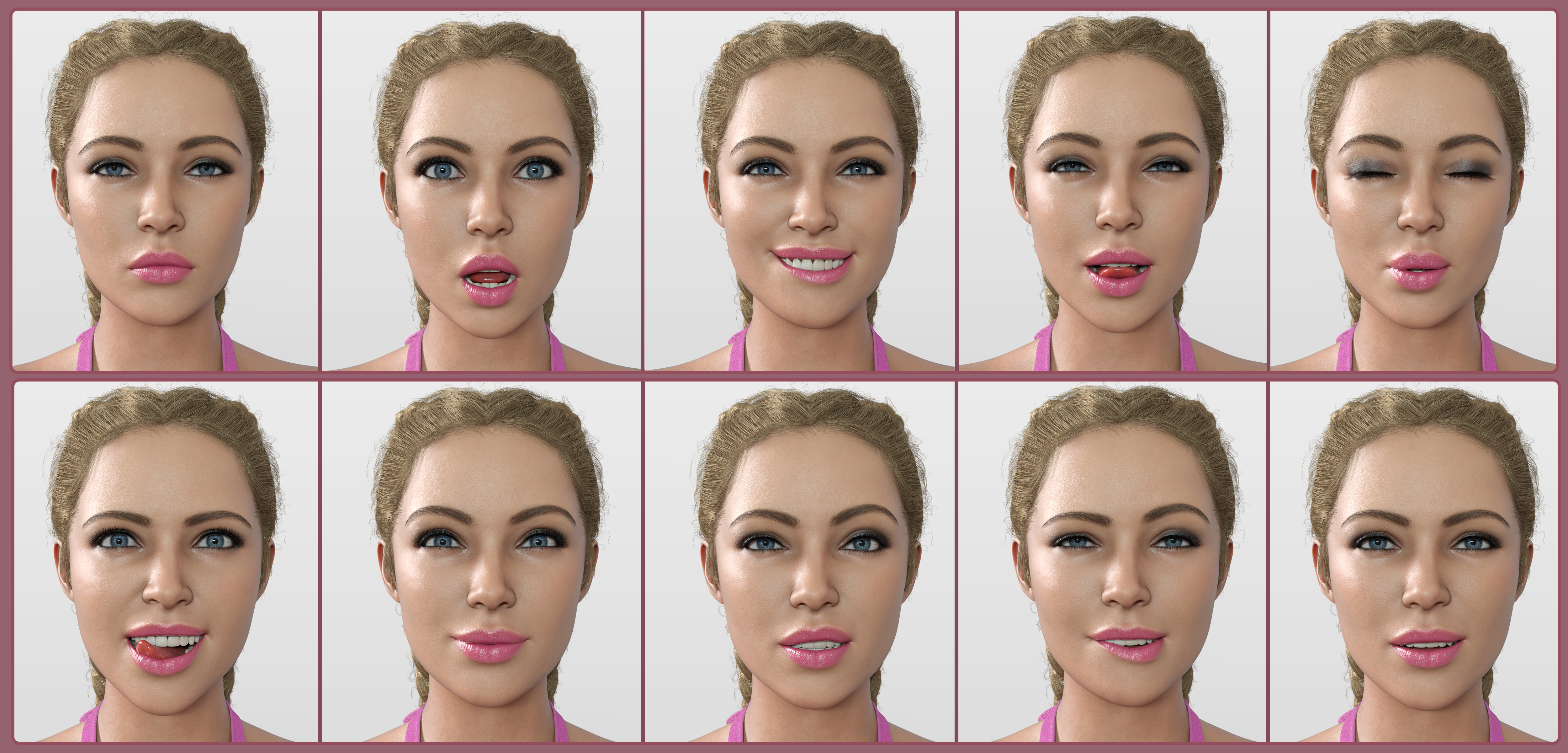 Z Flirty Mood Expressions for Genesis 9 | Daz 3D