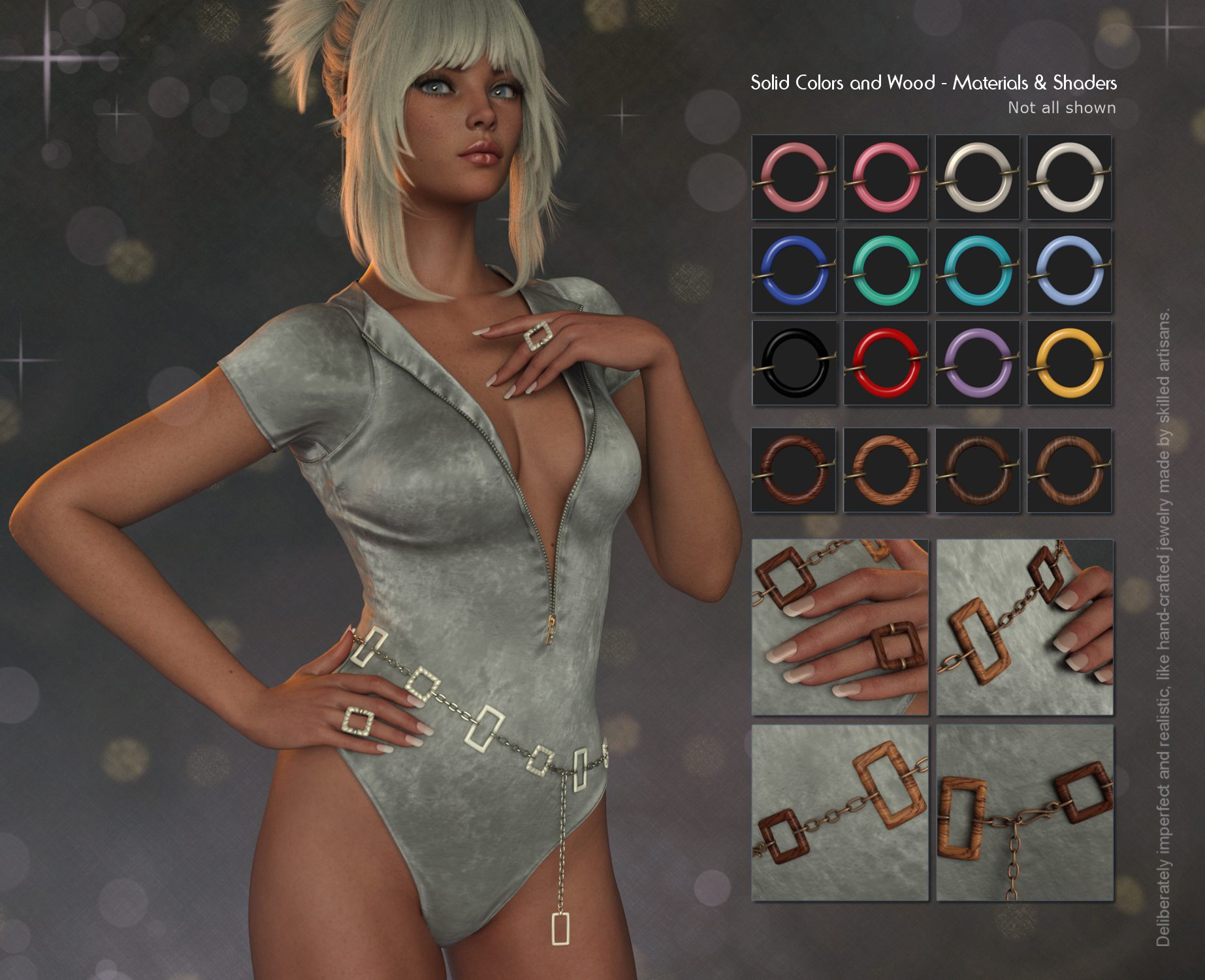 FK dForce Elements Belts and Rings for Genesis 9 Feminine | Daz 3D