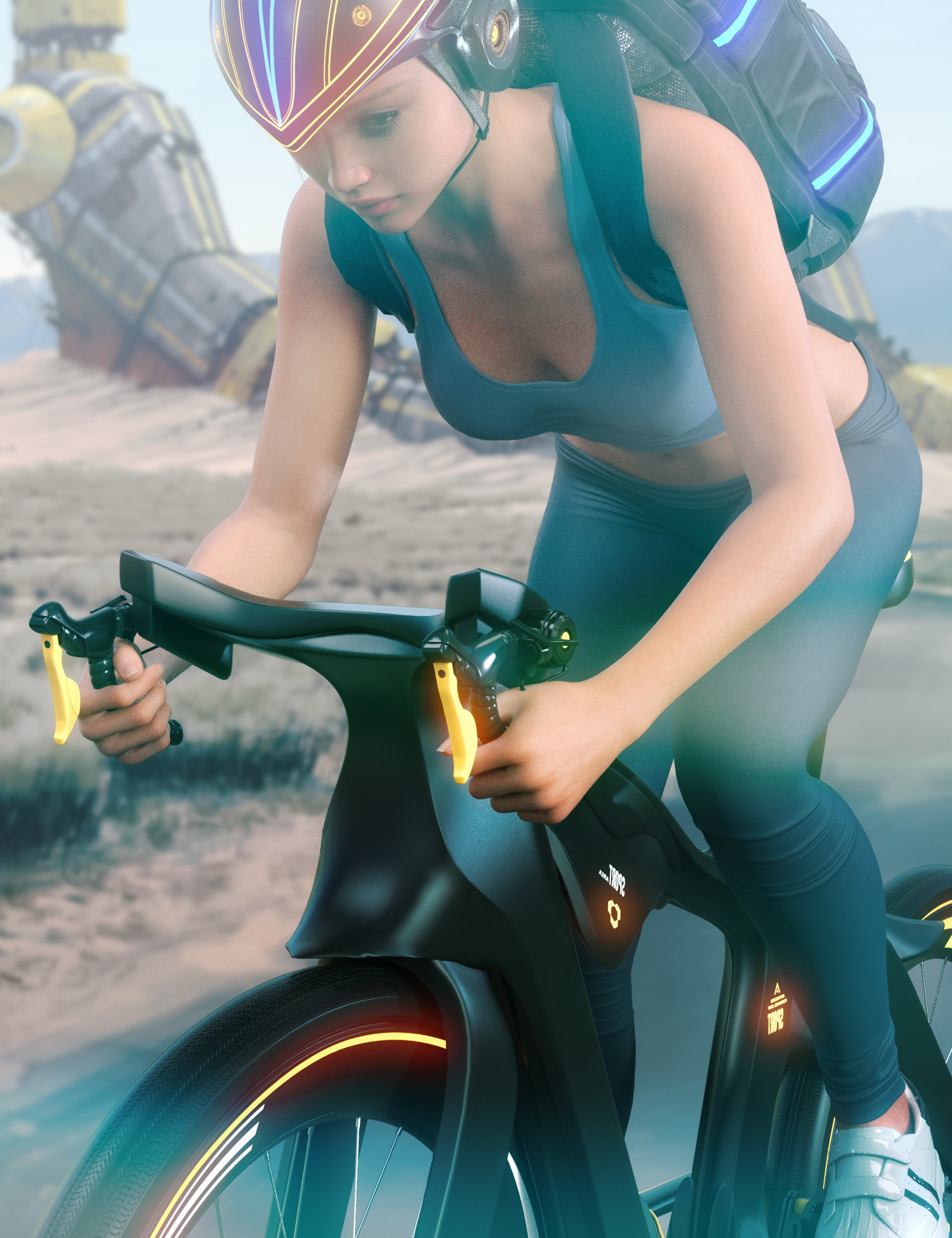 Futuristic Biker | Daz 3D