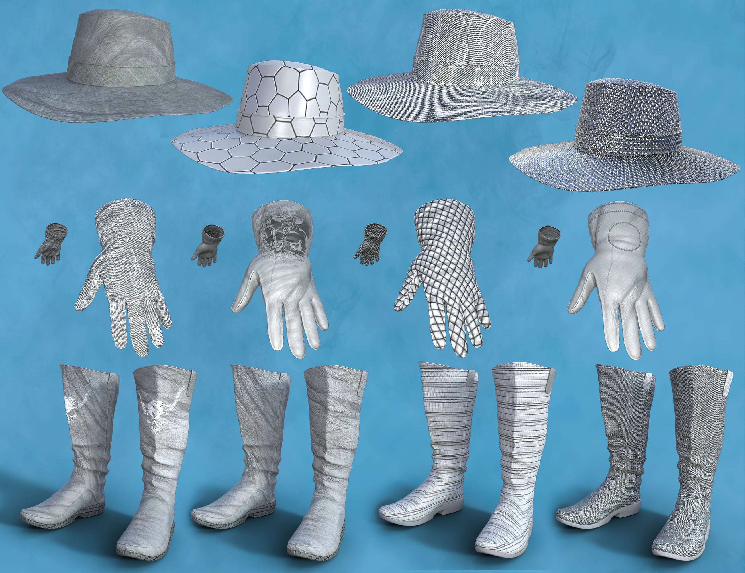 T-Pack Lone Cowboy Outfit Texture Add-on | Daz 3D