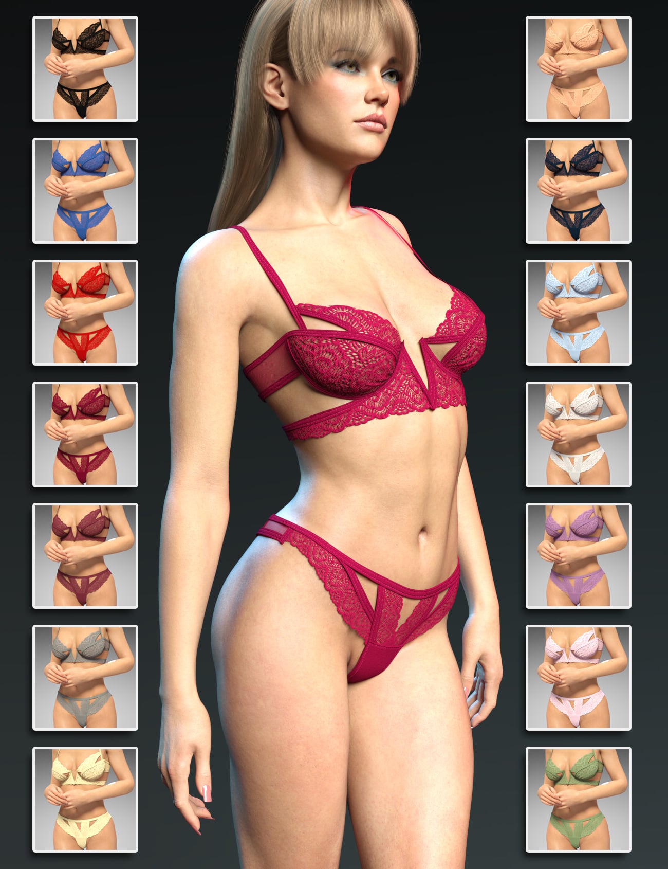 X-Fashion Salsa Lingerie for Genesis 9 | Daz 3D