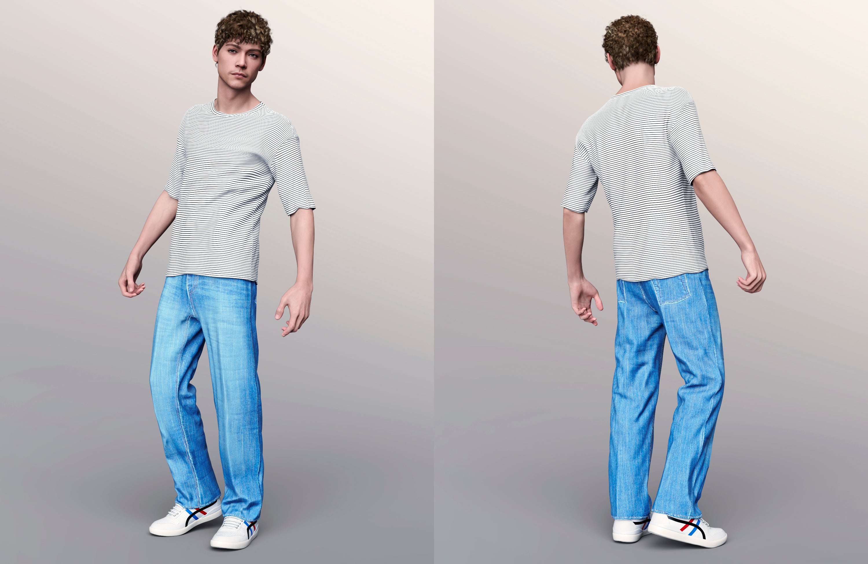 dForce Men's Modern Clothing Set for Genesis 9 | Daz 3D