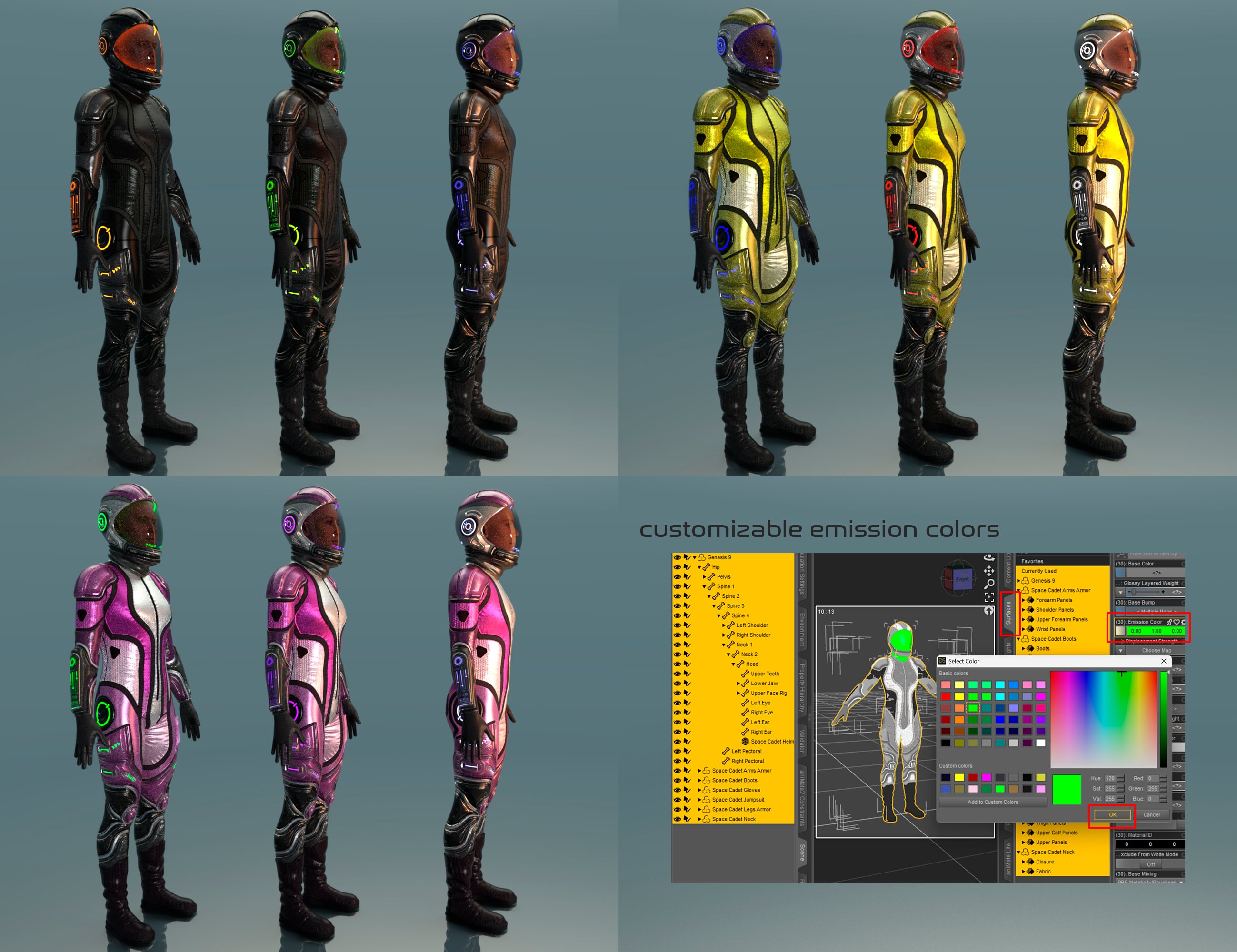 Space Cadet for Genesis 9 Texture Expansion | Daz 3D
