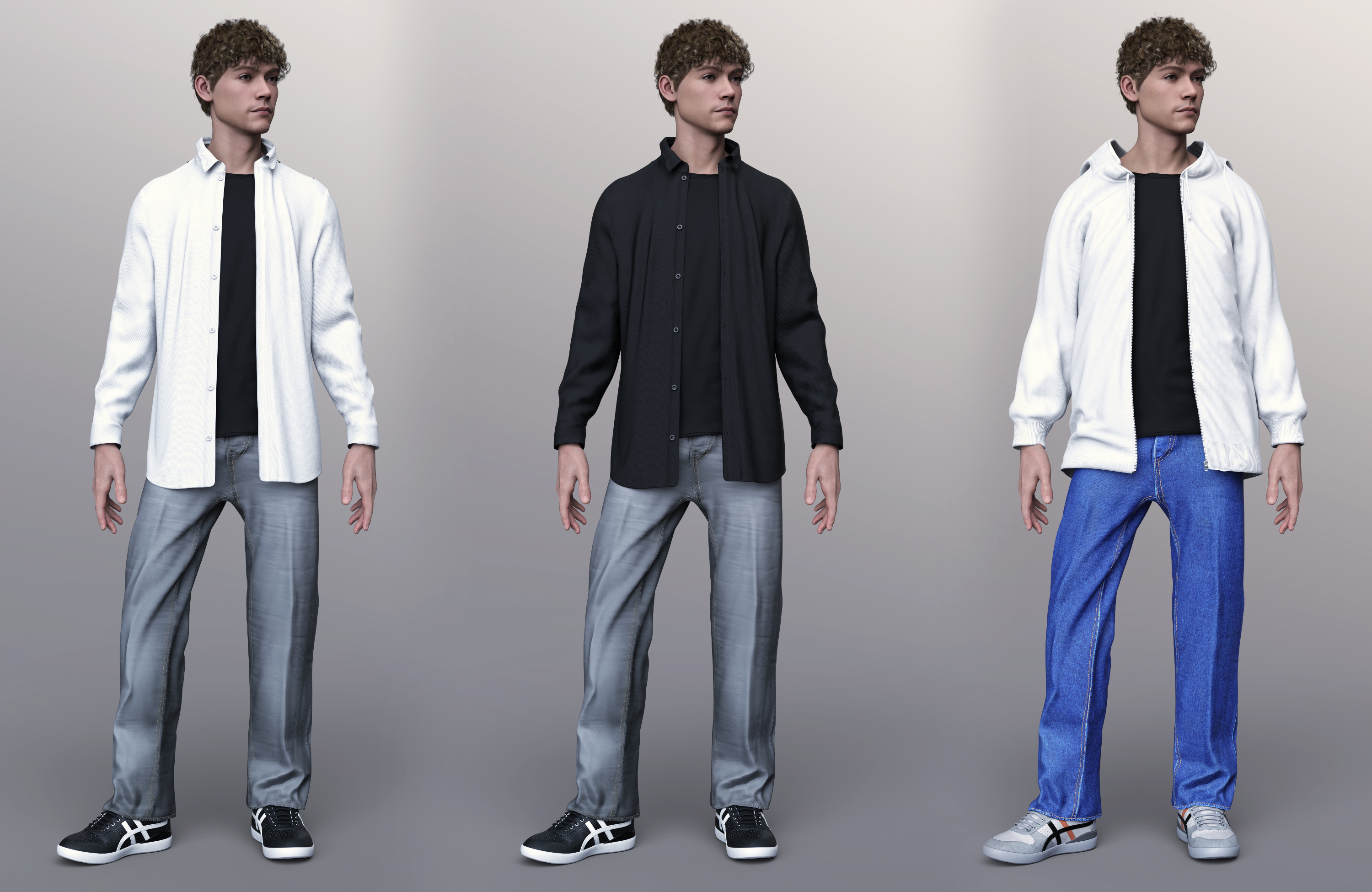 dForce Men's Modern Clothing Set for Genesis 9 Texture Add-On | Daz 3D