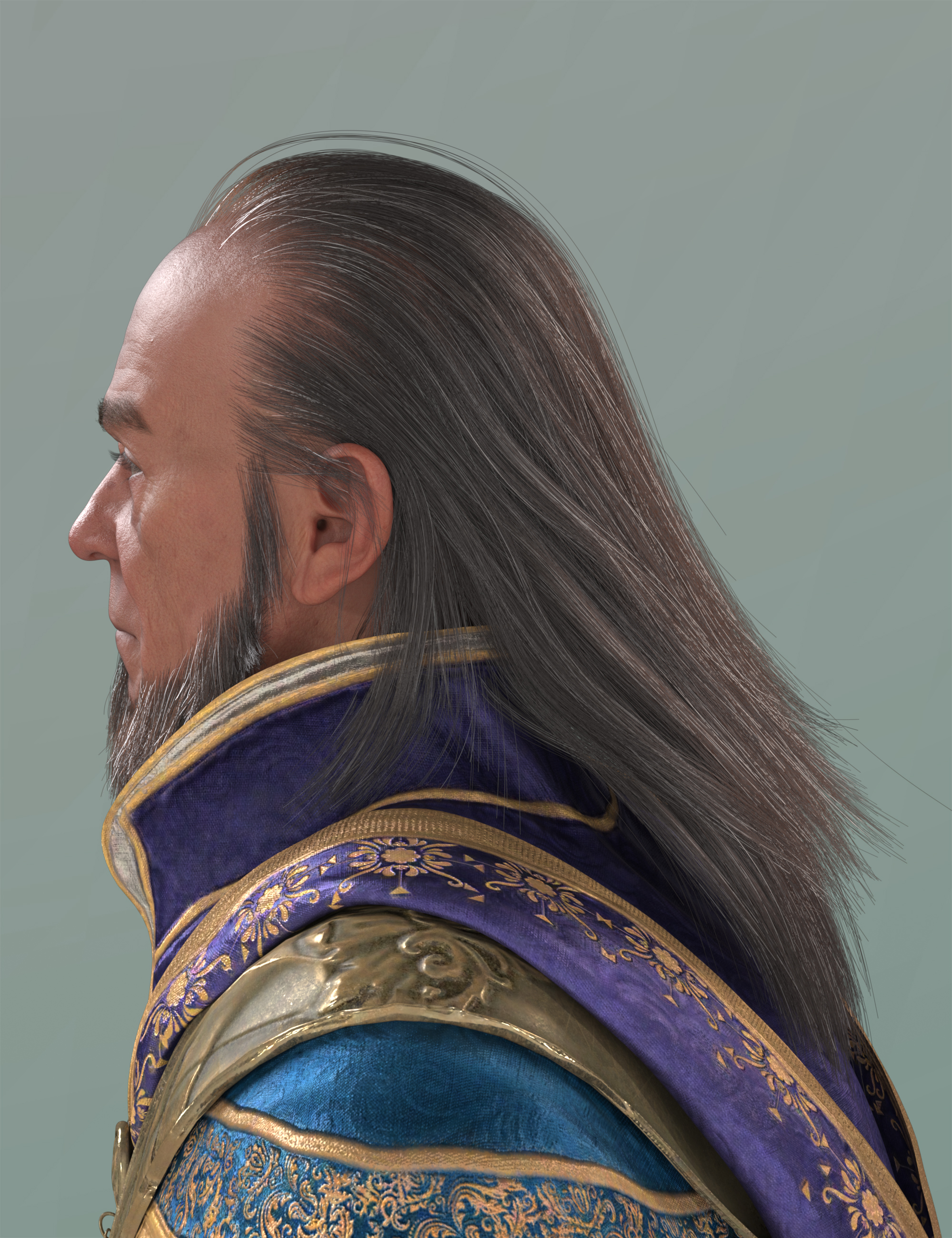 XYZ Evil Old Man's Hair for Genesis 9 | Daz 3D