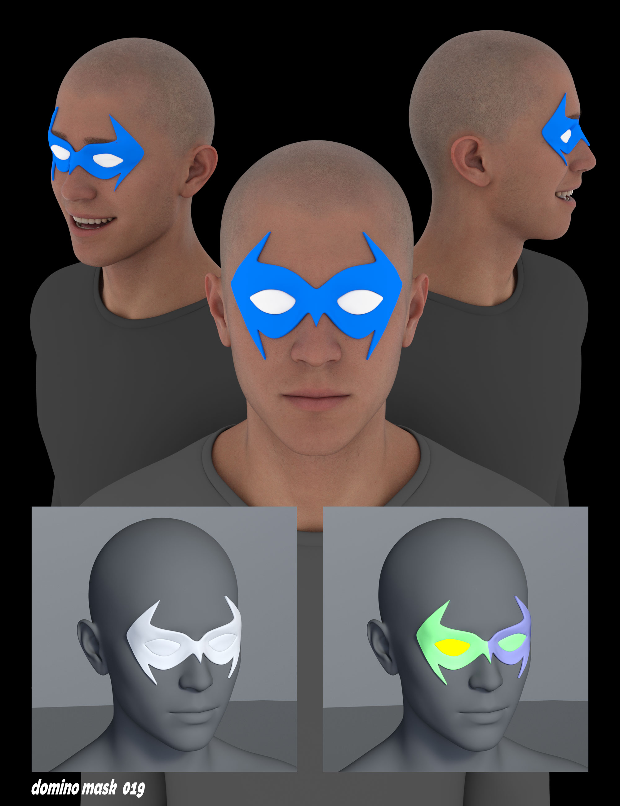 Domino Masks v004 MMKB Genesis 9 | Daz 3D