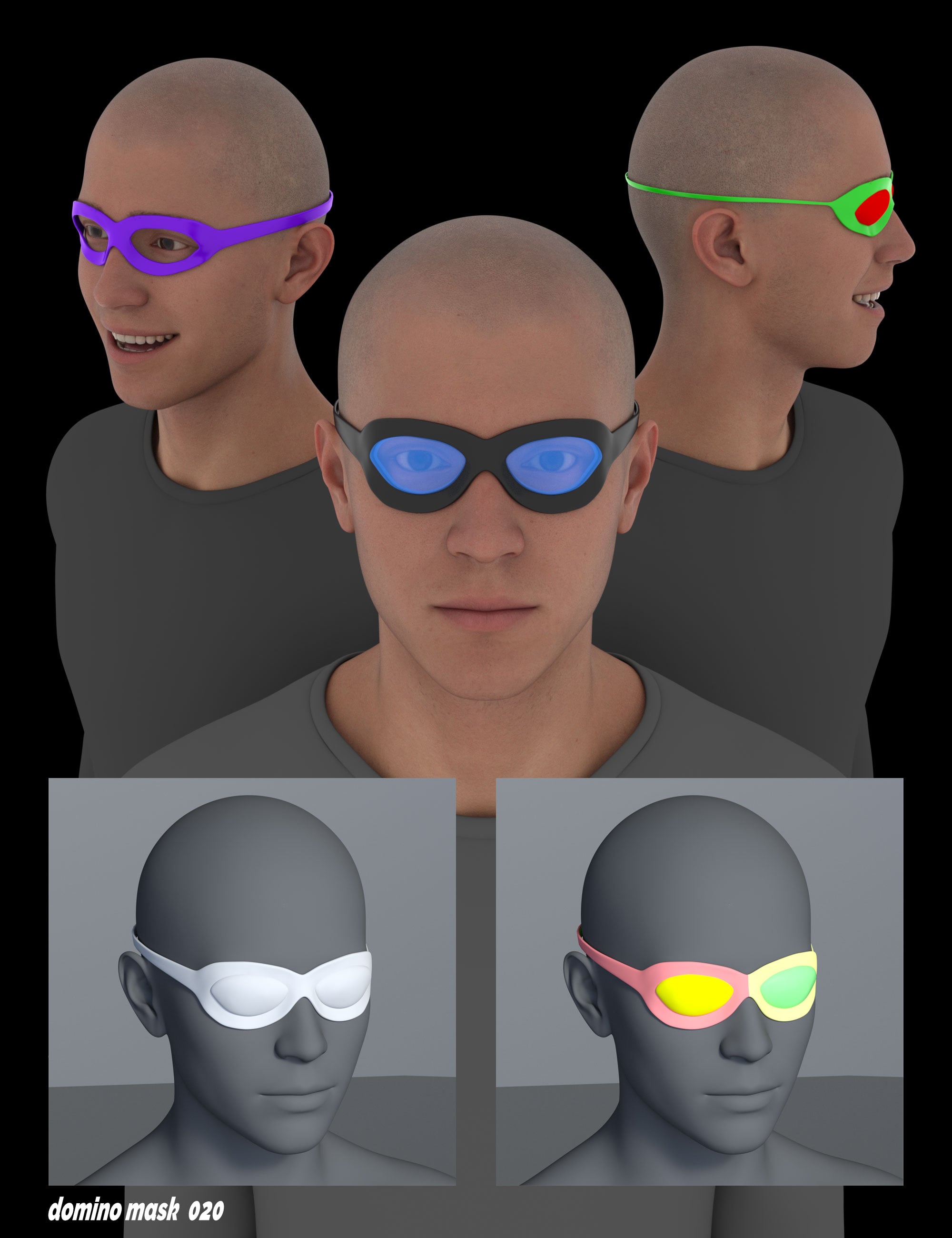 Domino Masks v004 MMKB Genesis 9 | Daz 3D