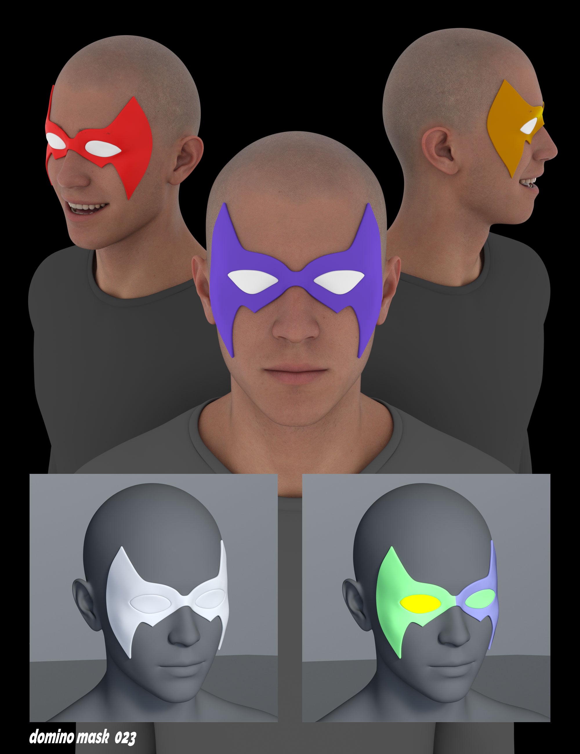 Domino Masks v004 MMKB Genesis 9 | Daz 3D