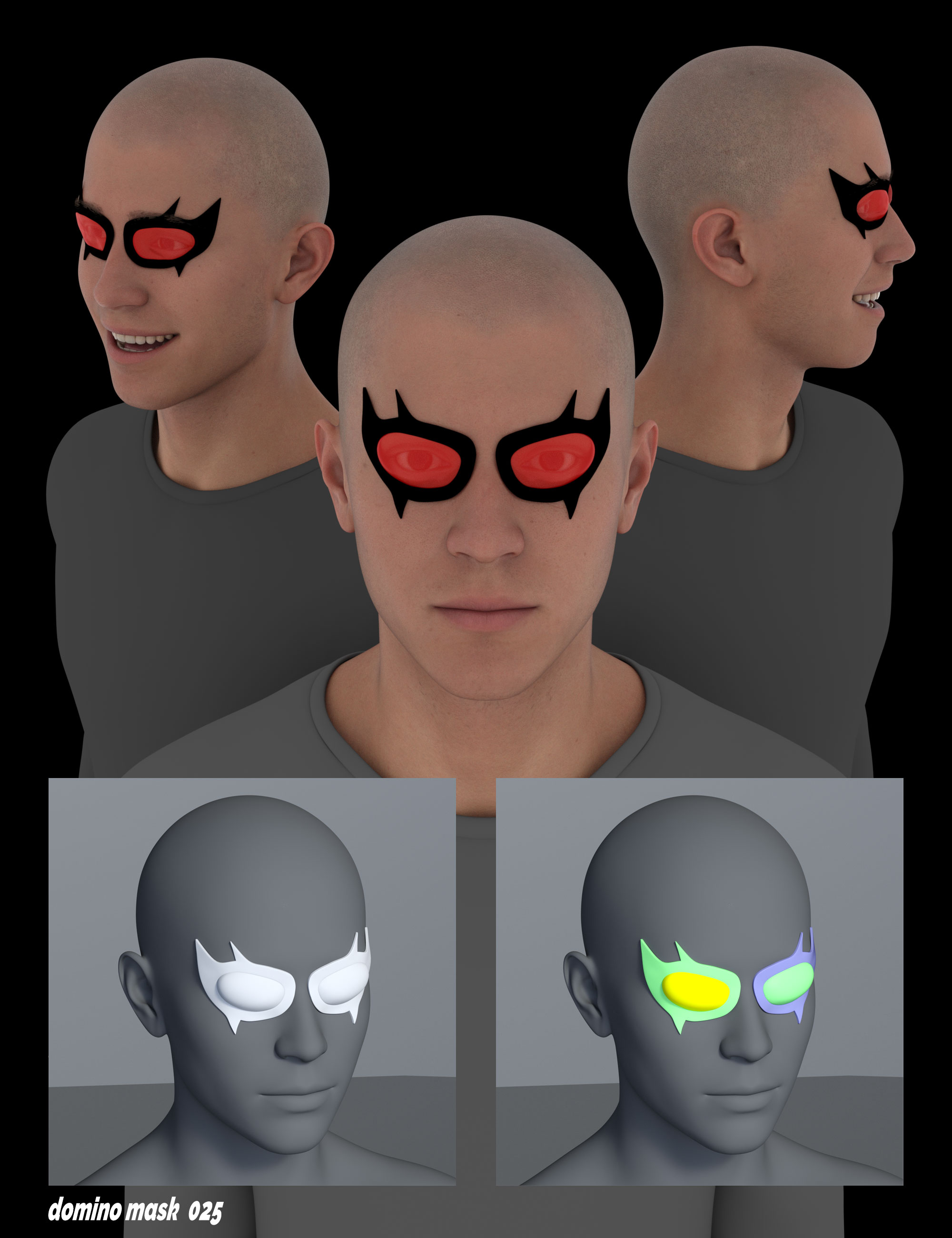 Domino Masks v004 MMKB Genesis 9 | Daz 3D