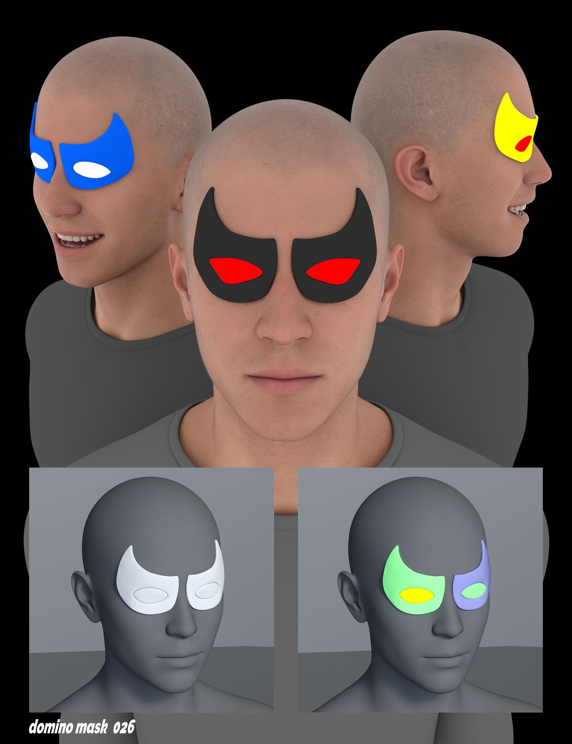 Domino Masks v004 MMKB Genesis 9 | Daz 3D