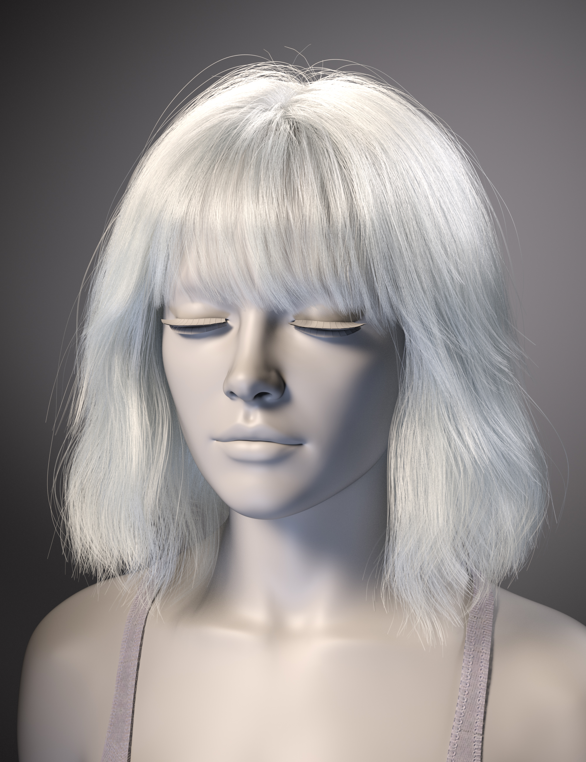 dForce Strand-Based FE Modern Bob Hair for Genesis 9, 8, 8.1 | Daz 3D