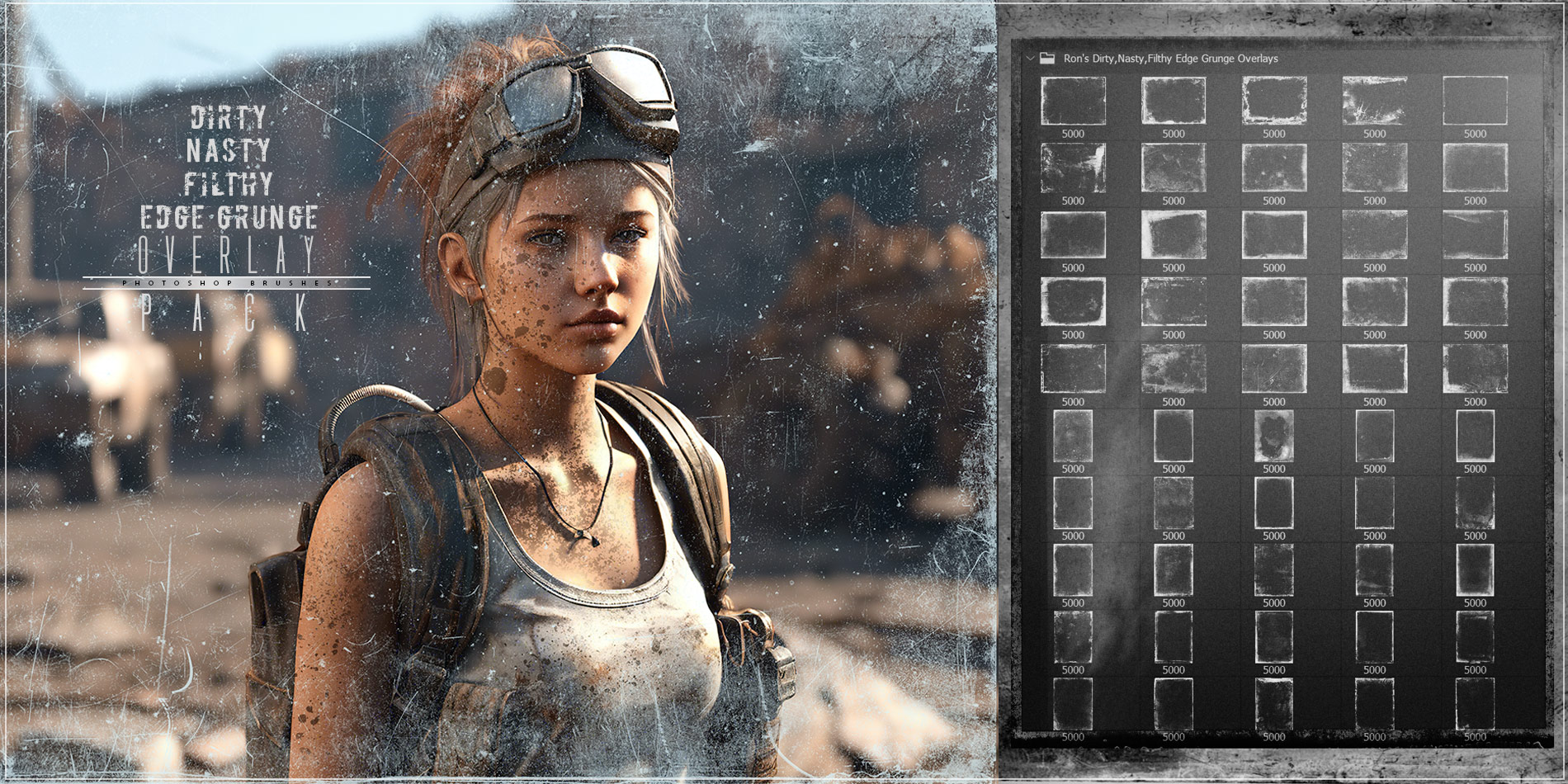 Ron's Dirty,Nasty,Filthy Edge Grunge Overlays | Daz 3D