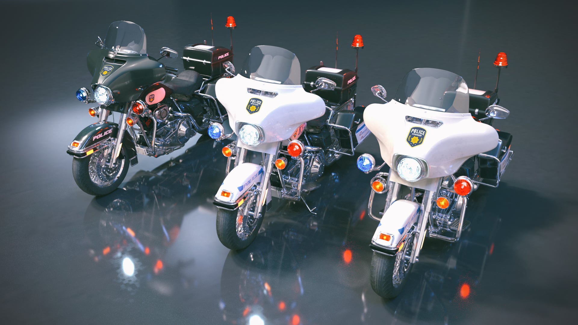 Urban Police Motorcycle | Daz 3D