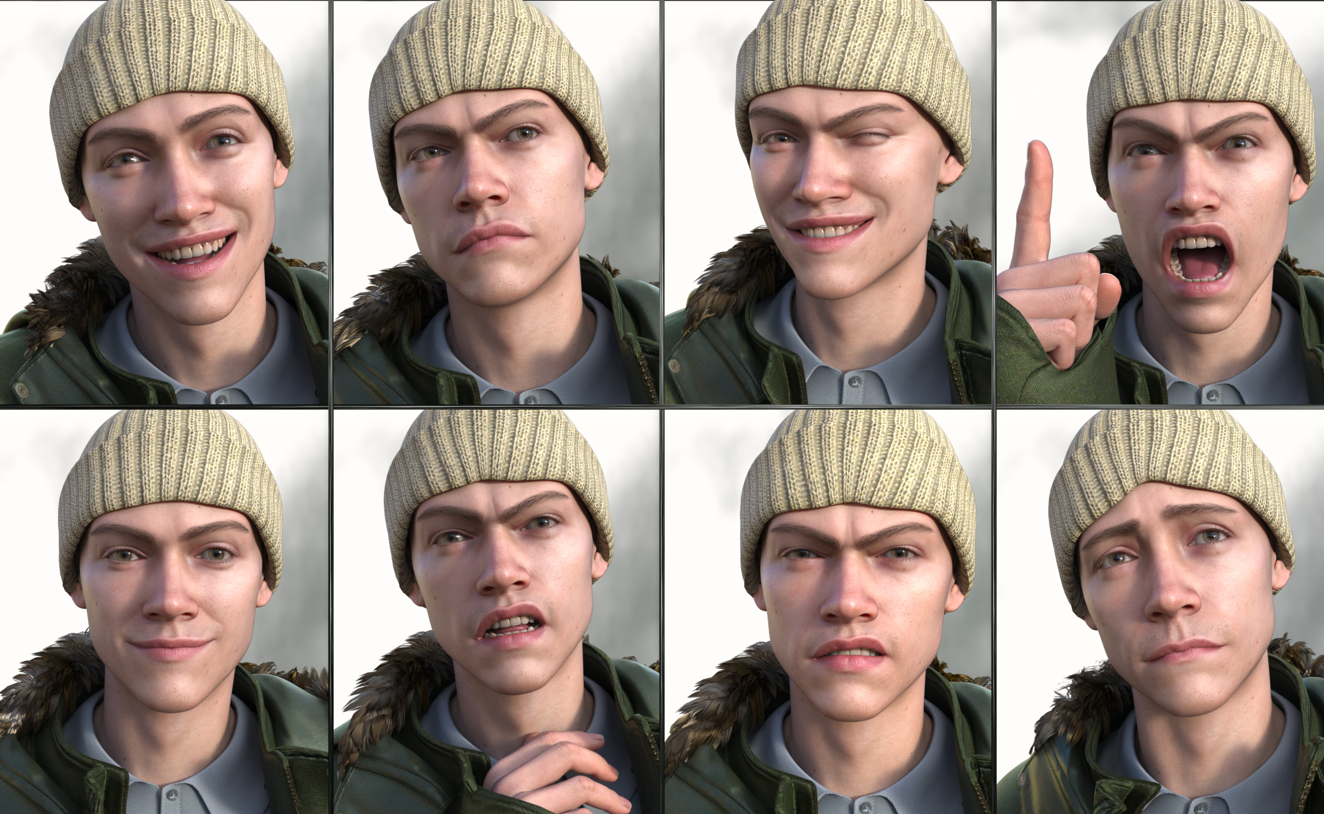 JW The Cool Boy Expressions for Lucas 9 | Daz 3D