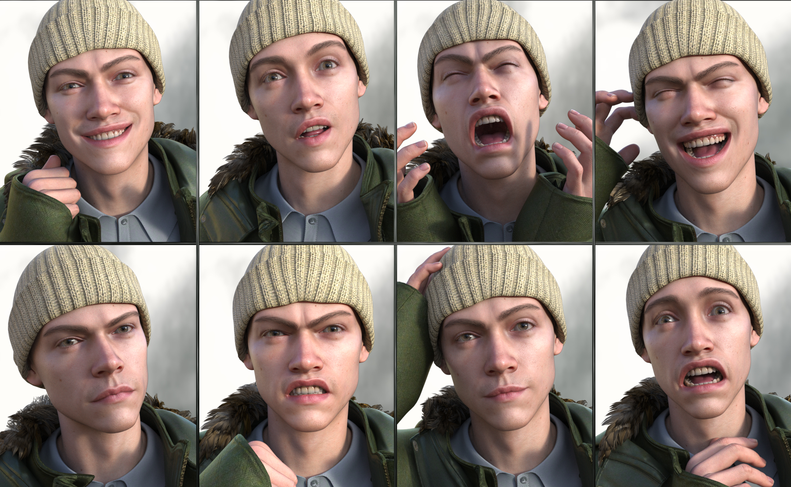 JW The Cool Boy Expressions for Lucas 9 | Daz 3D