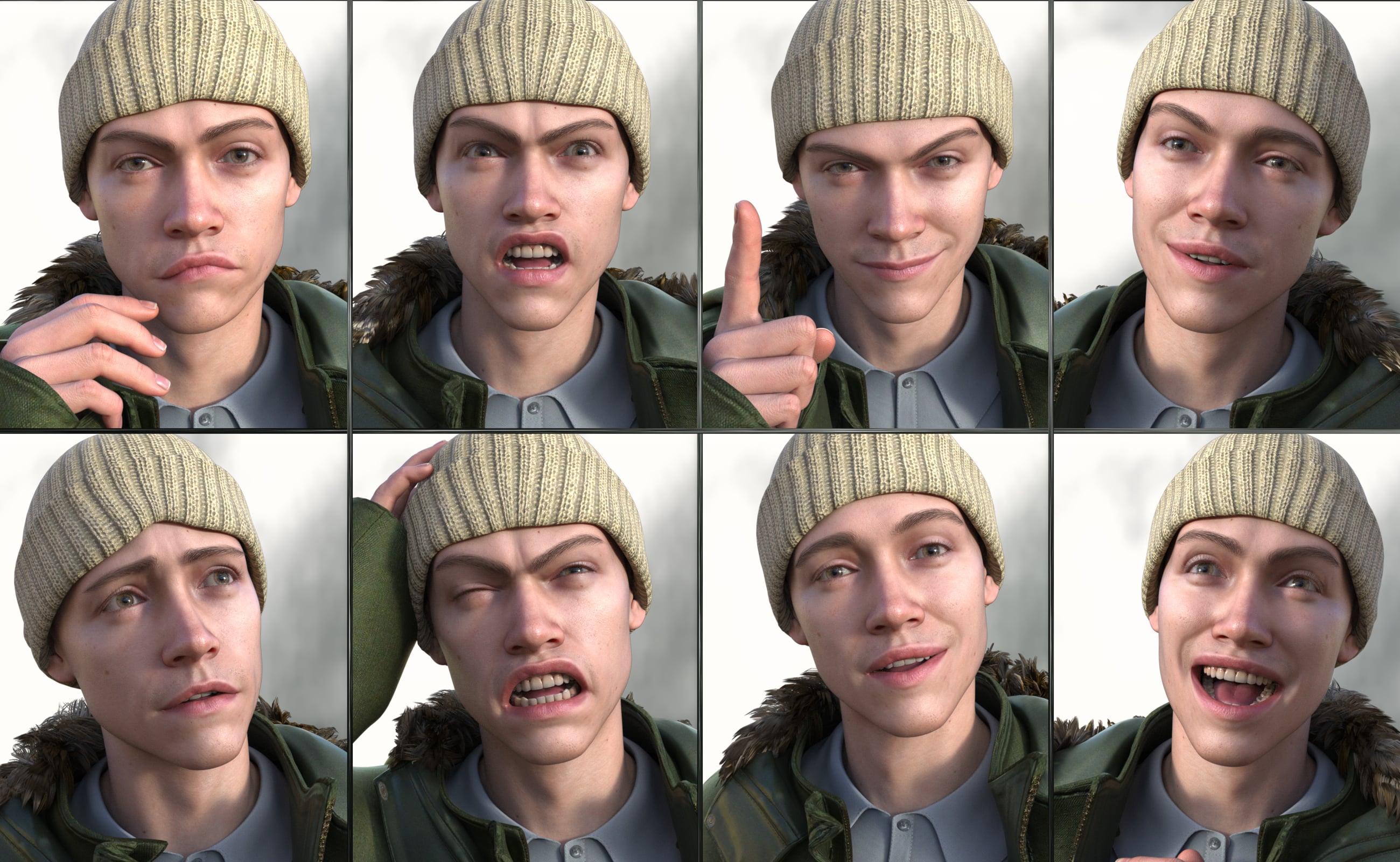 JW The Cool Boy Expressions for Lucas 9 | Daz 3D