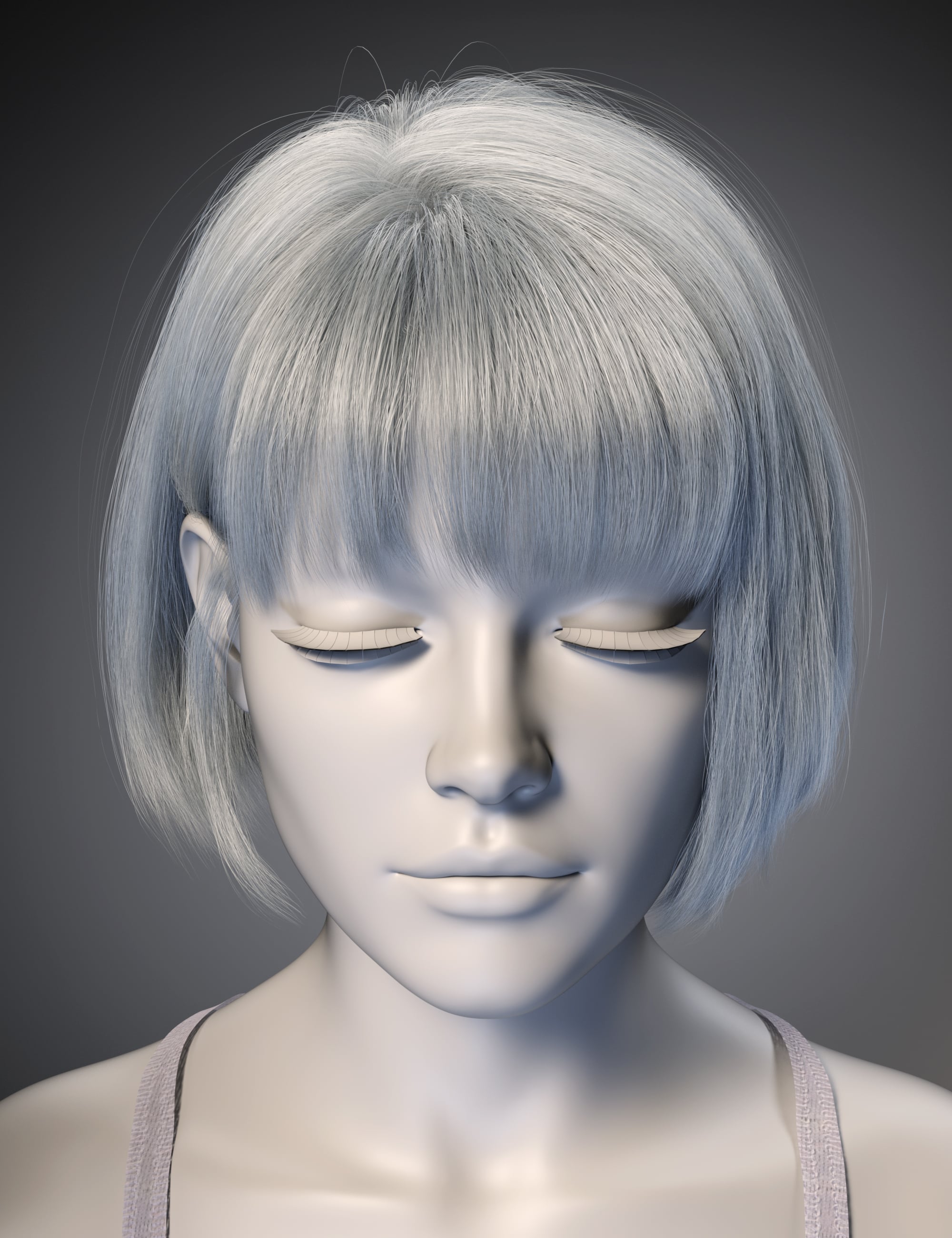 FE Bubble Bob Hair for Genesis 9 | Daz 3D