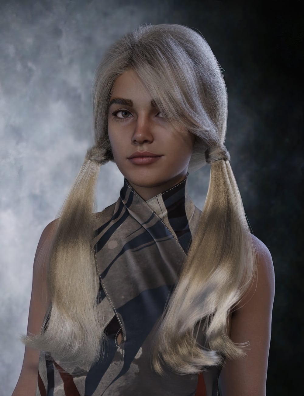 dForce Jolyene Low Piggy Tails Set for Genesis 9 | Daz 3D