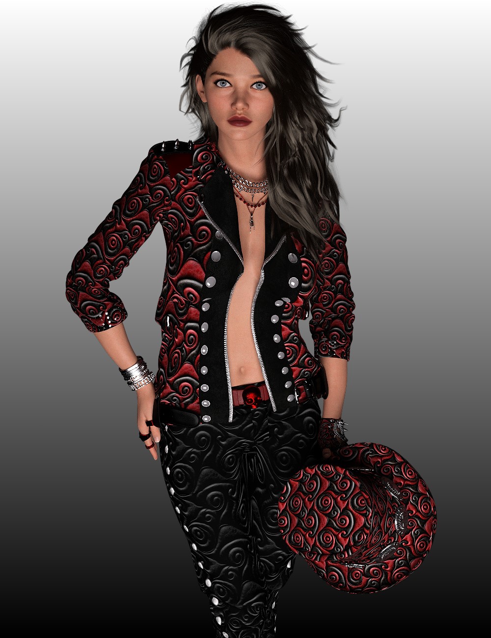 L3D Womans Choice Rock Star Blaze Outfit Add-on | Daz 3D