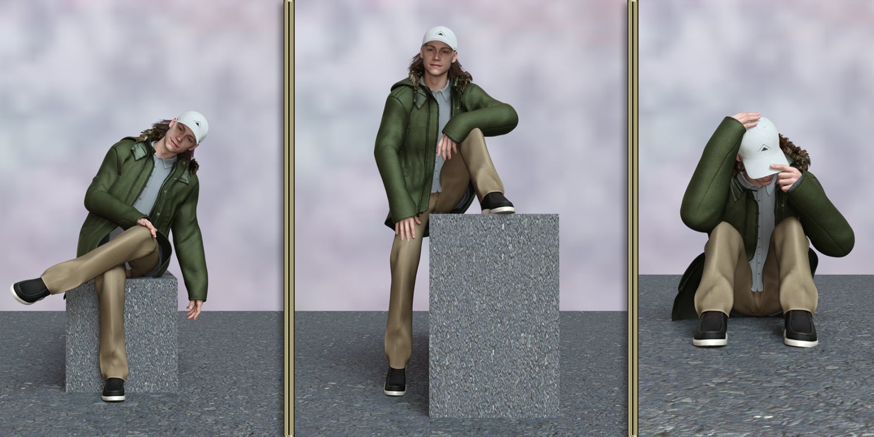 Hats On Poses for Lucas 9 | Daz 3D