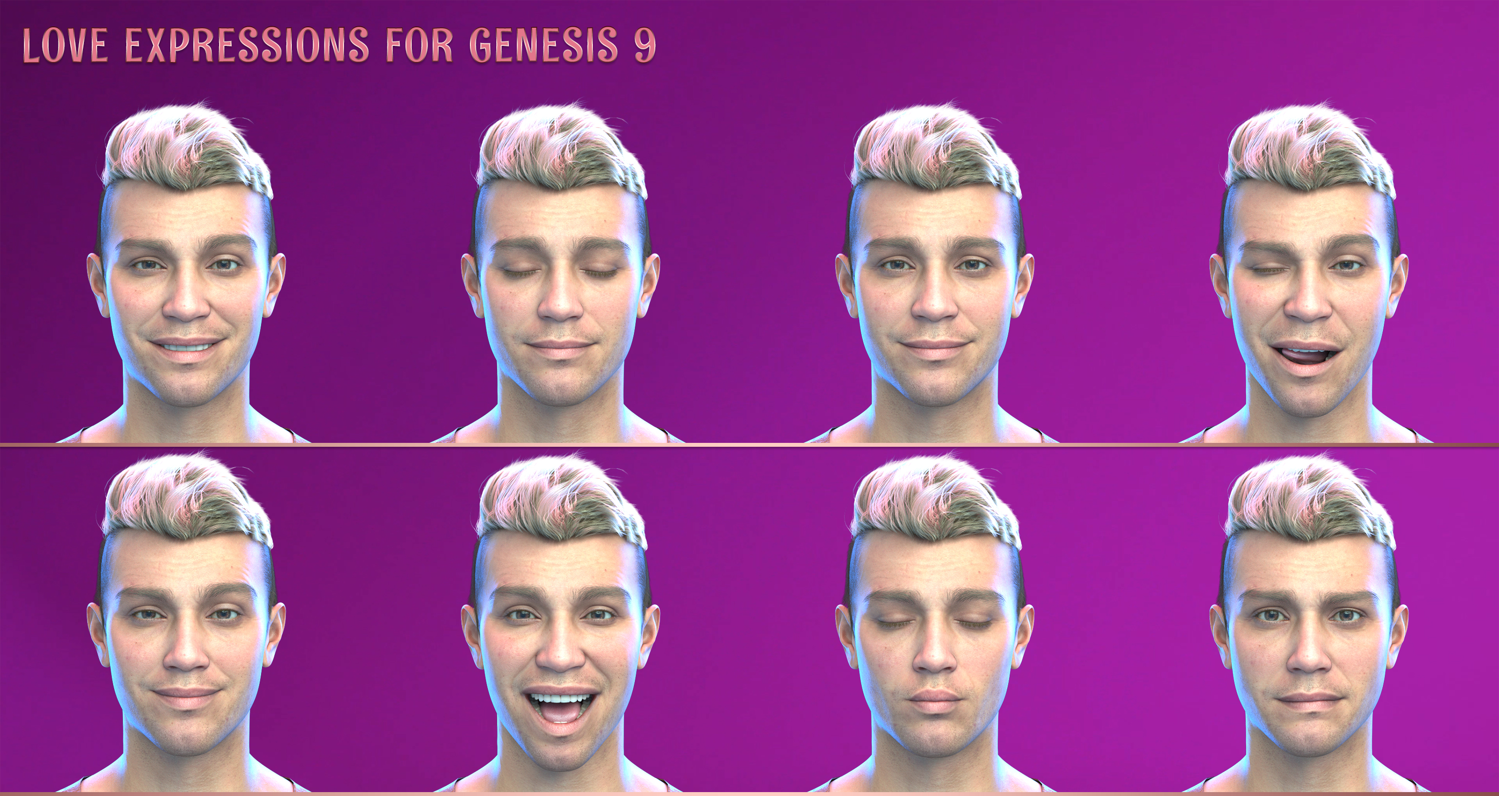 PTF Love Expressions for Genesis 9 | Daz 3D