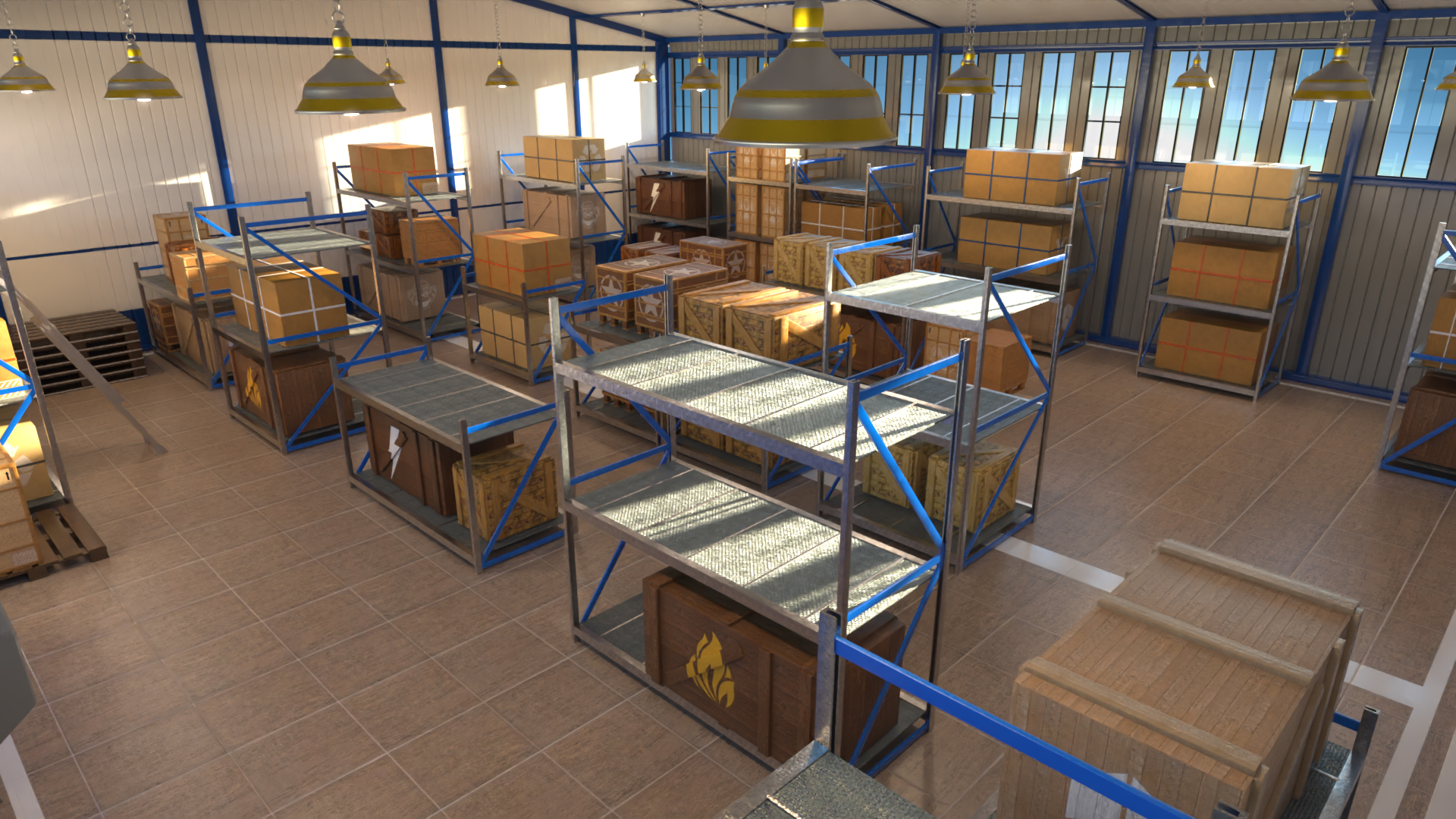 Industrial Warehouse Environment | Daz 3D