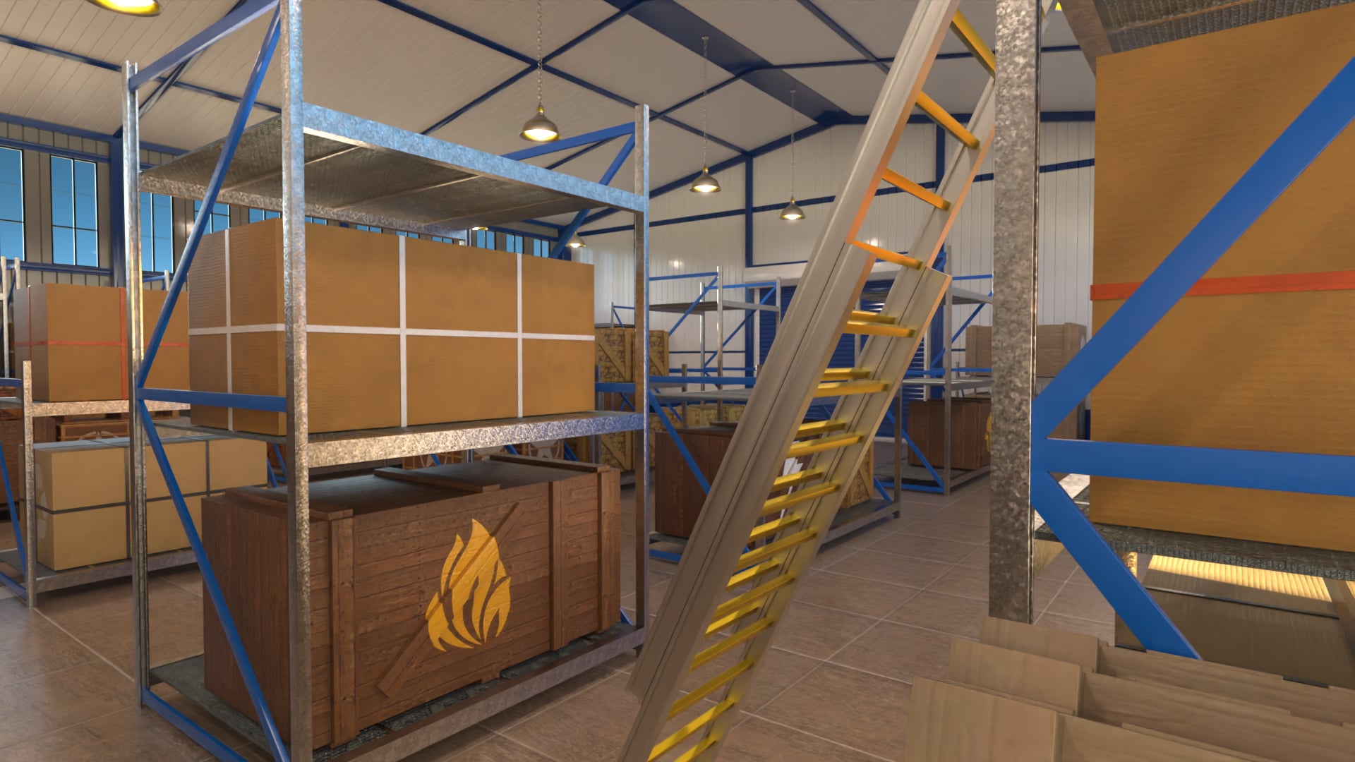 Industrial Warehouse Environment | Daz 3D