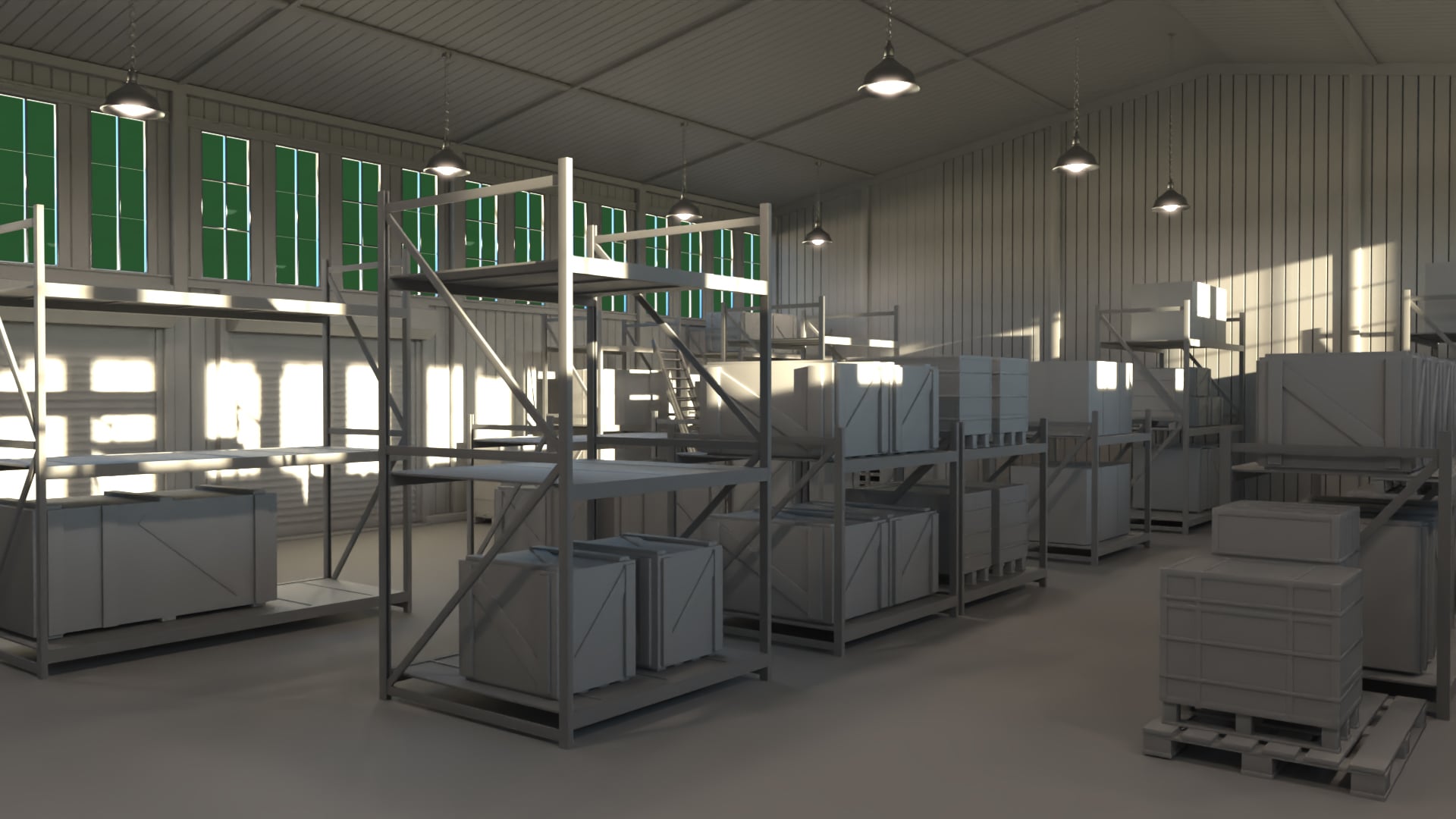 Industrial Warehouse Environment | Daz 3D