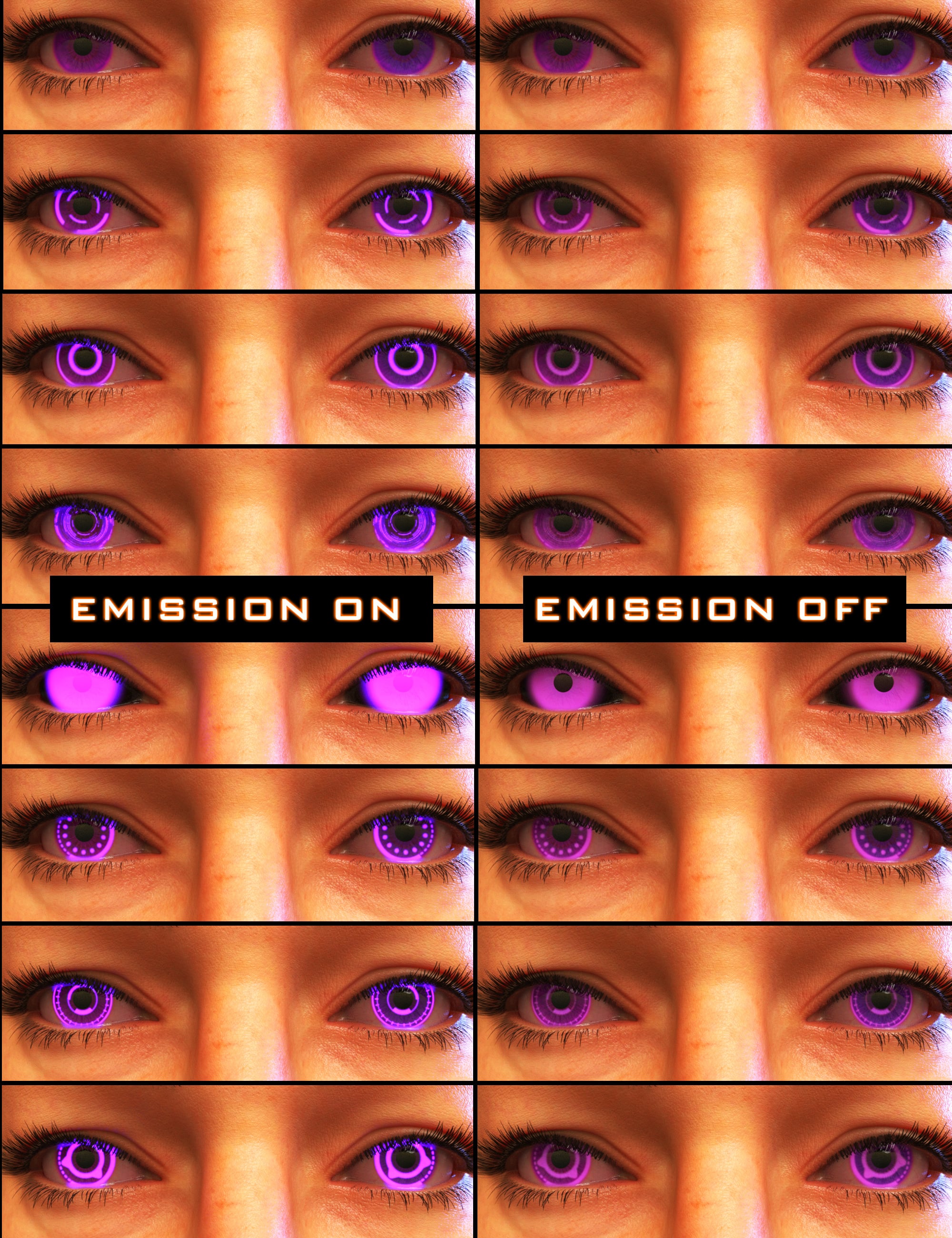 M3D Cyber Eyes for Genesis 9 | Daz 3D