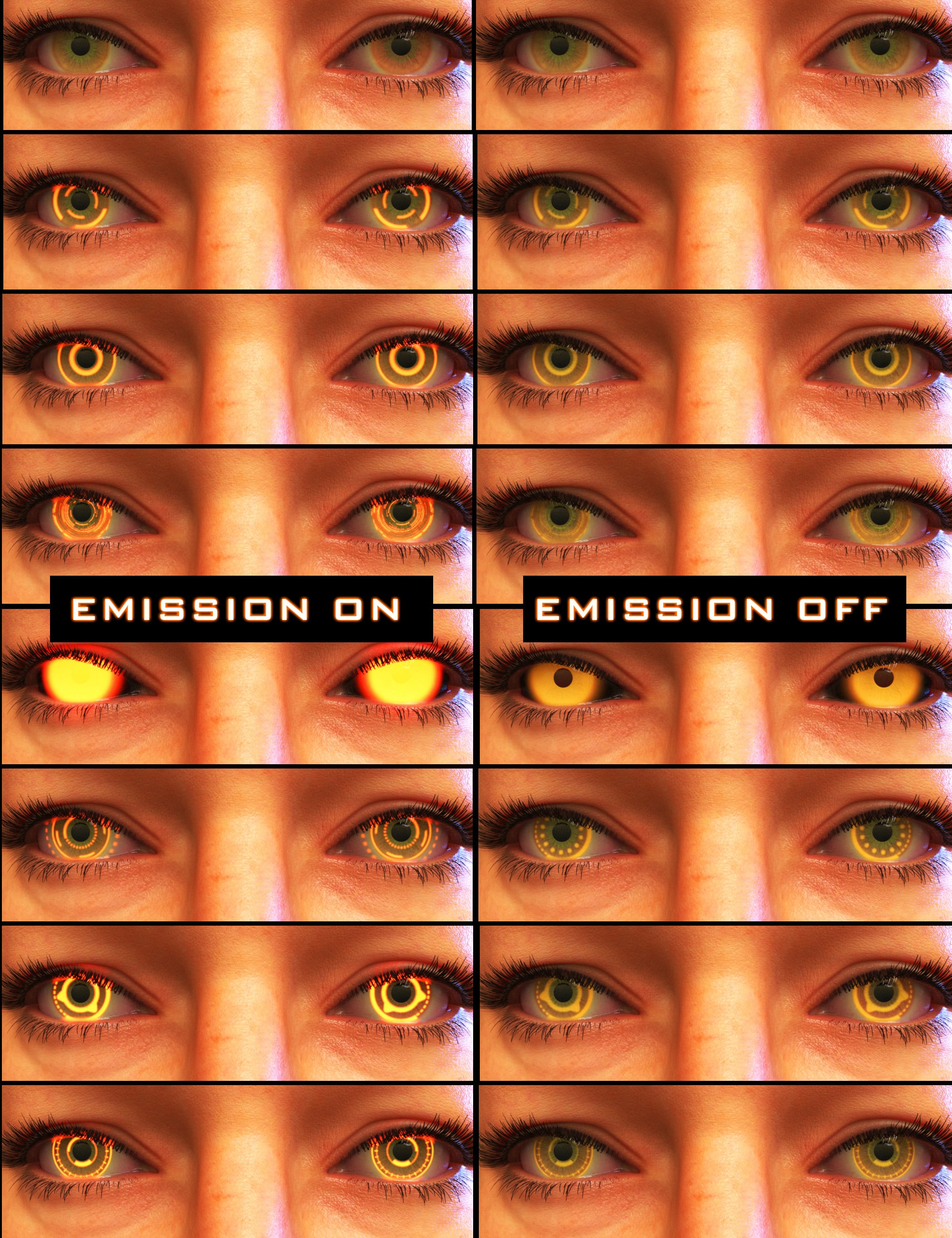M3D Cyber Eyes for Genesis 9 | Daz 3D
