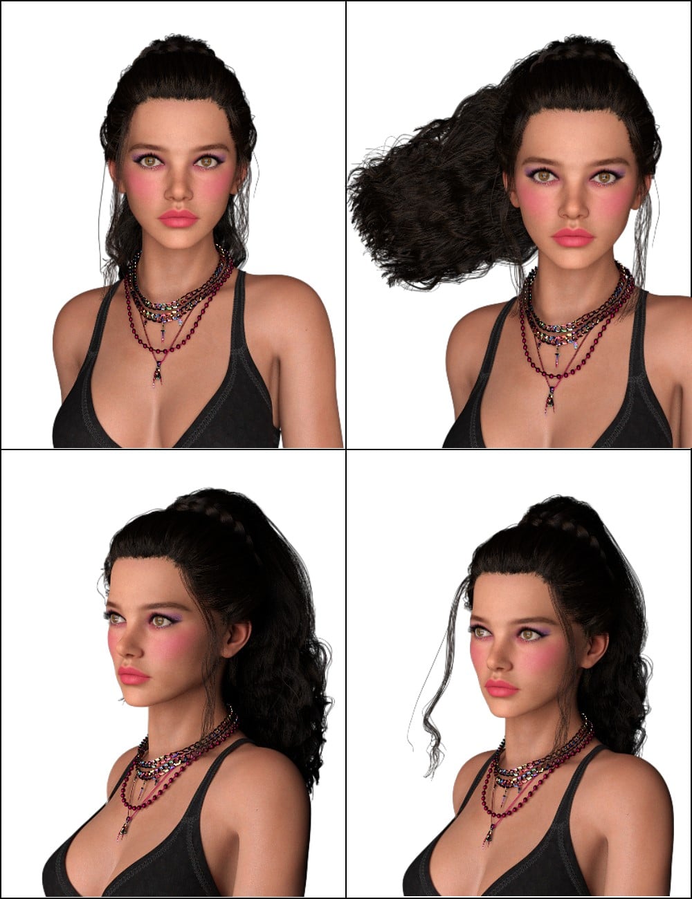 L3D Quick Click Glamour Hair | Daz 3D
