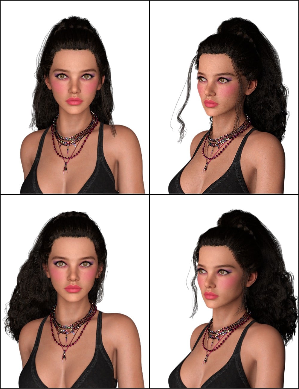 L3D Quick Click Glamour Hair | Daz 3D