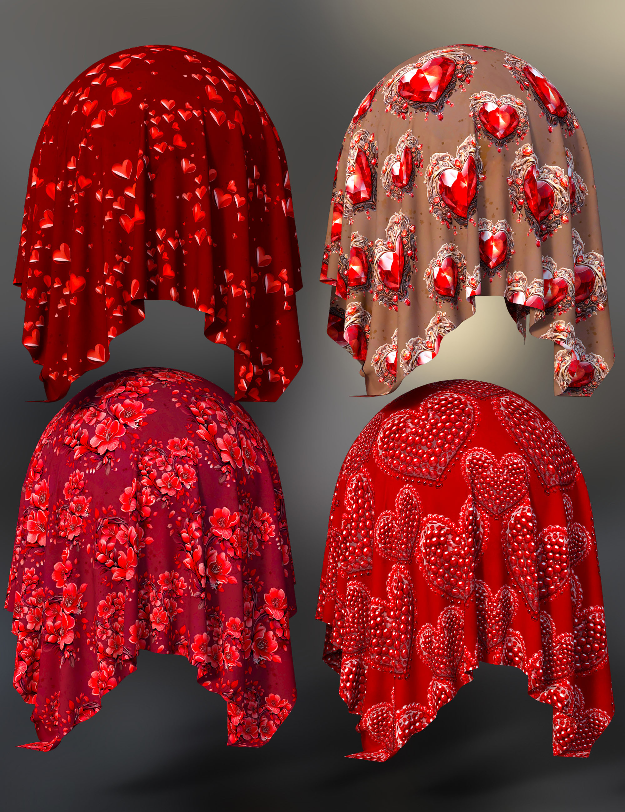 Radiant Heart Fabric Iray Shaders - MR | Daz 3D