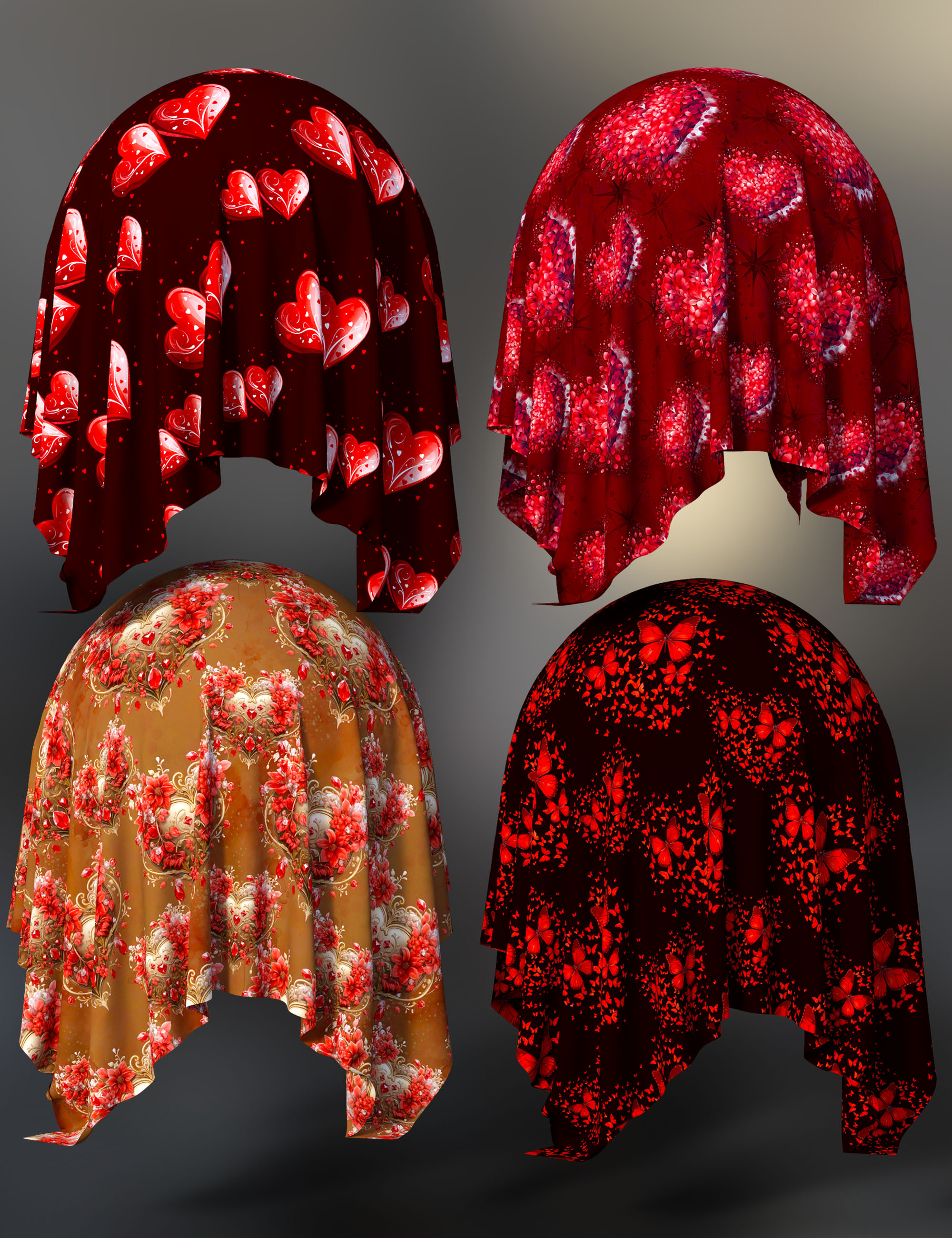 Radiant Heart Fabric Iray Shaders - MR | Daz 3D
