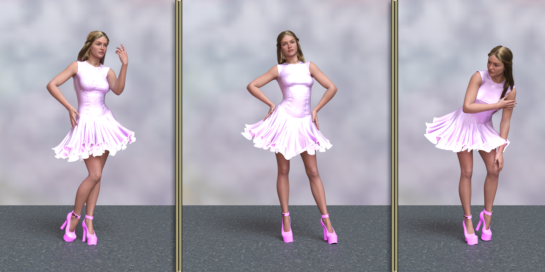 Pink Witch Poses for Genesis 9 Base | Daz 3D