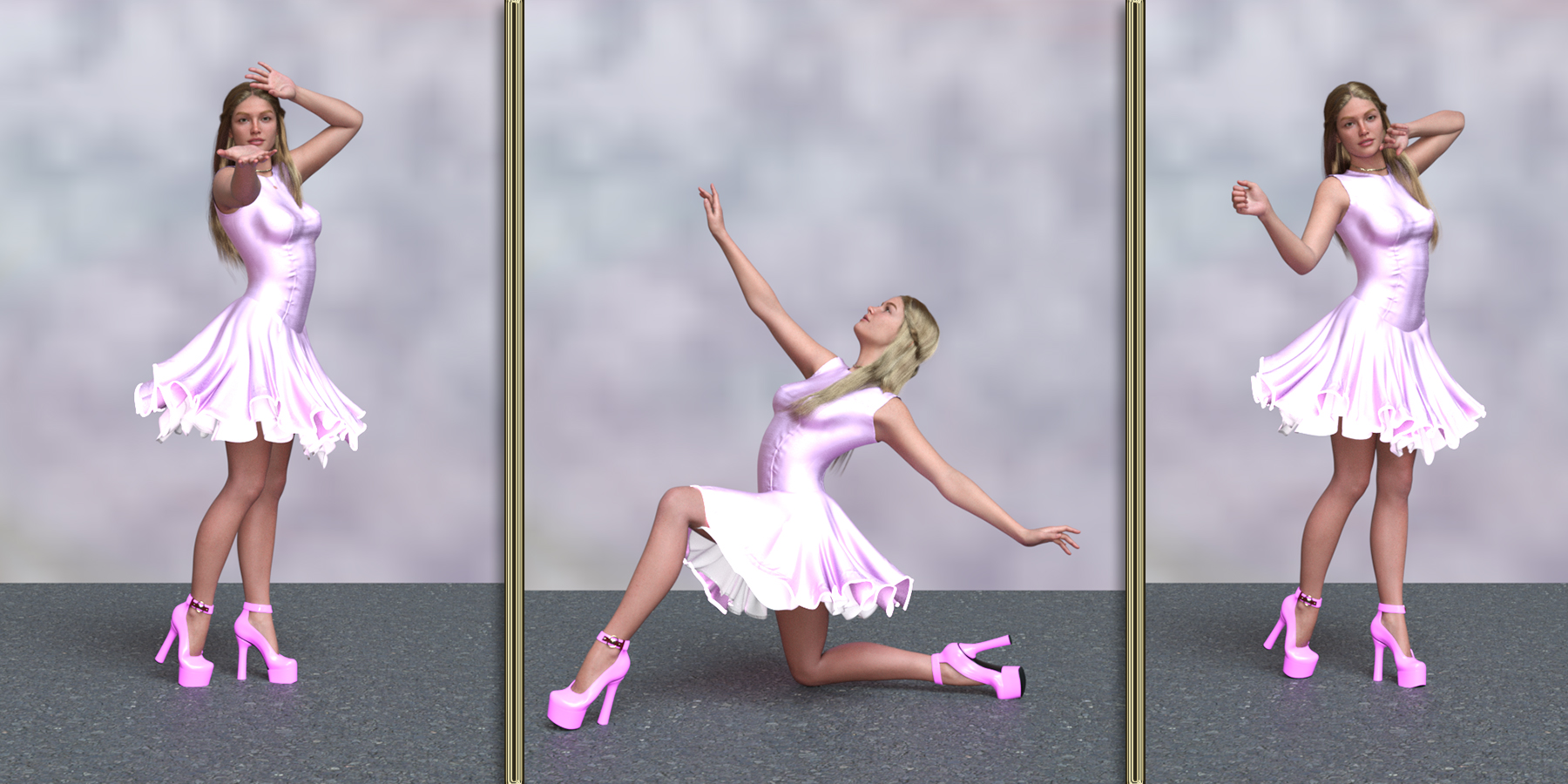 Pink Witch Poses for Genesis 9 Base | Daz 3D
