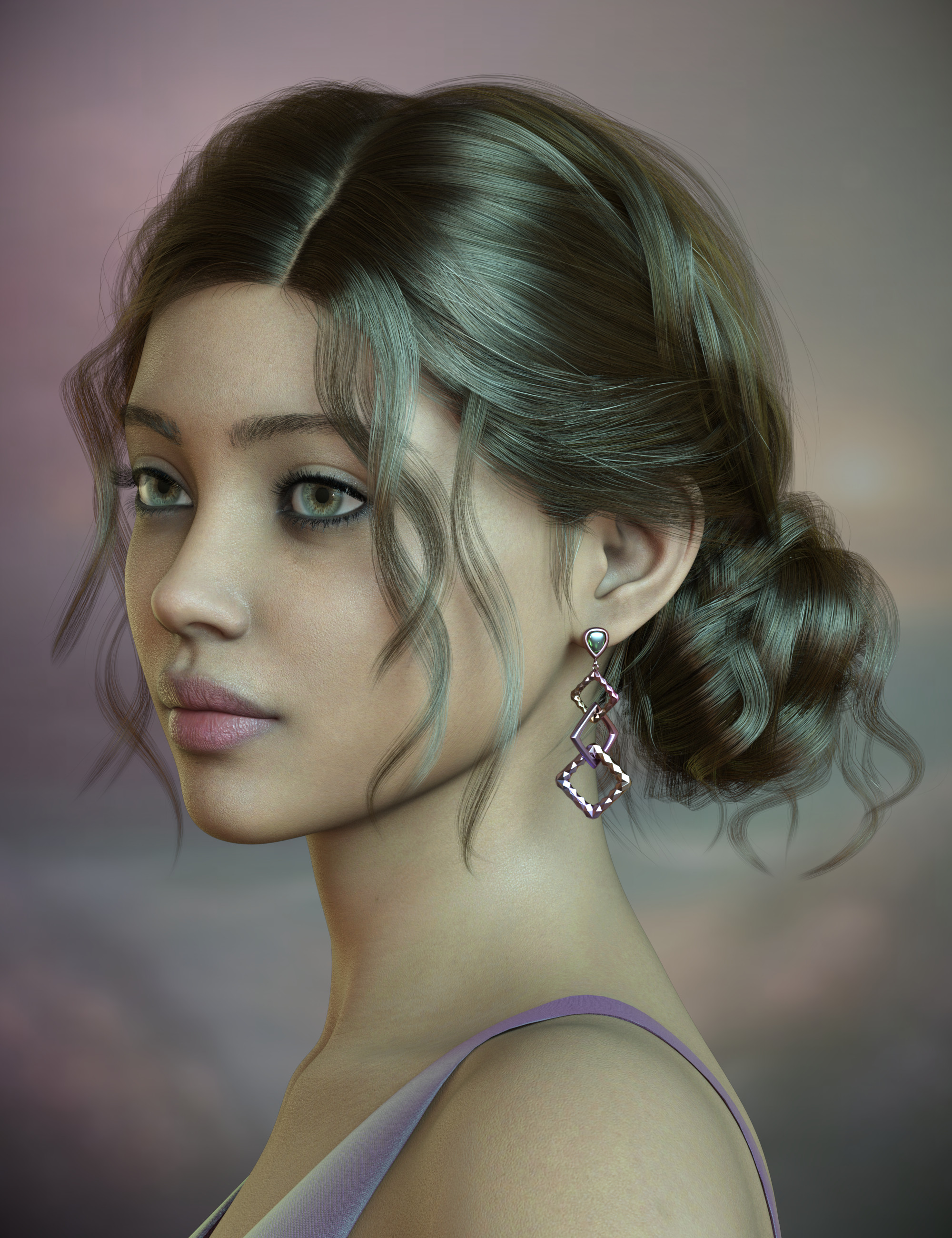 ALO Anitta Hair for Genesis 9, 8 and 8.1 Females | Daz 3D