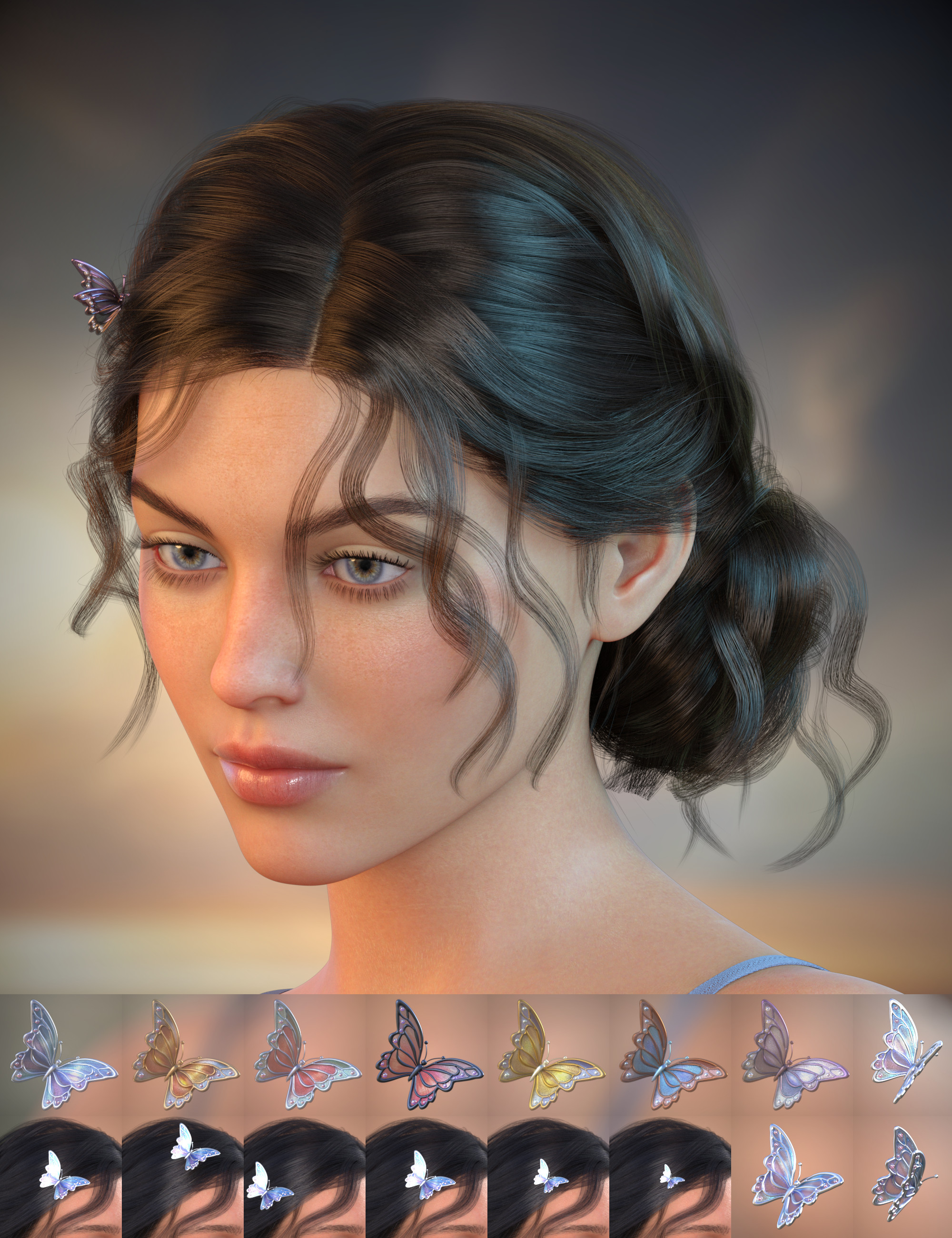 ALO Anitta Hair for Genesis 9, 8 and 8.1 Females | Daz 3D