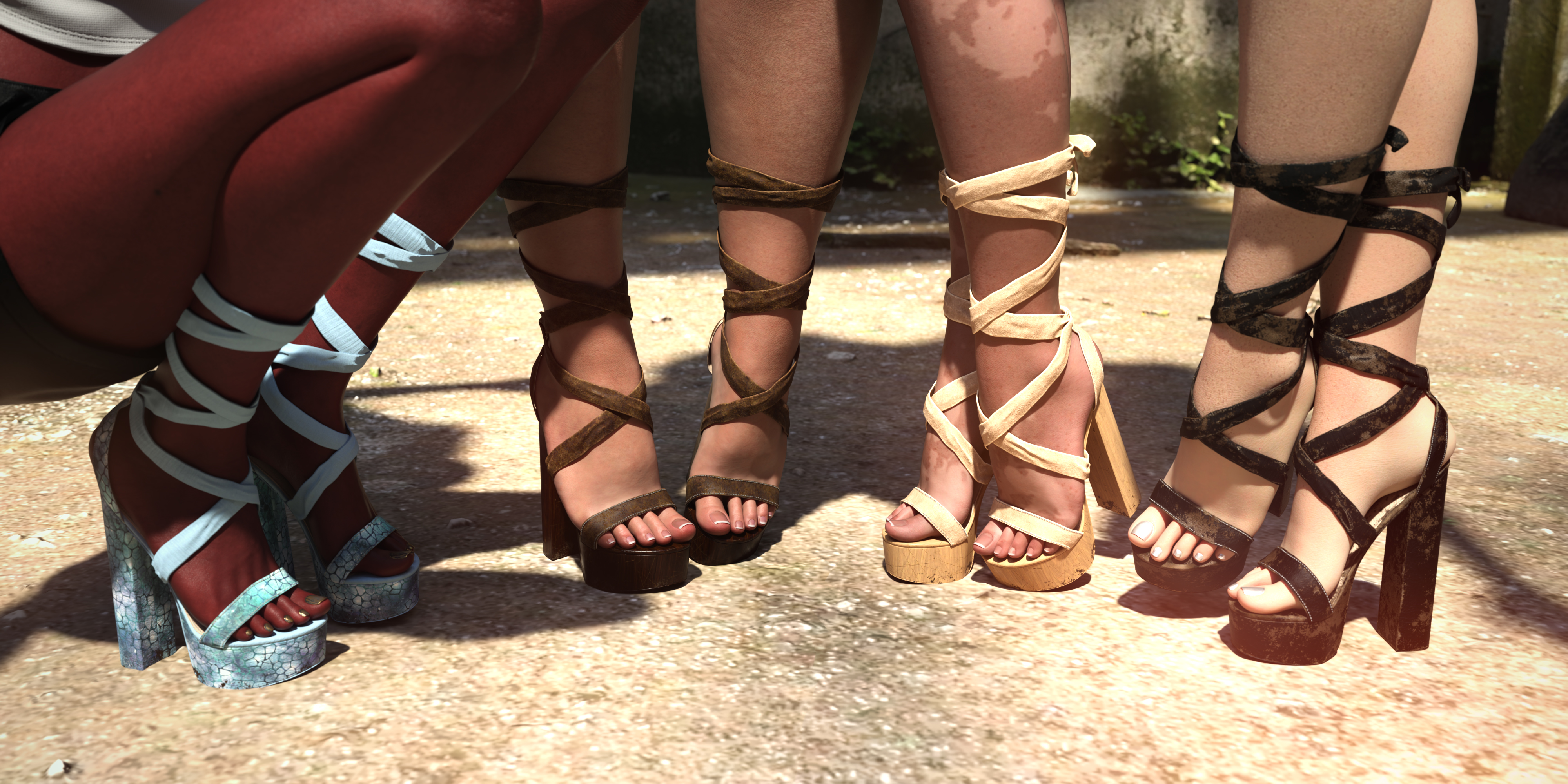 Textras For CW Katie High Heels | Daz 3D