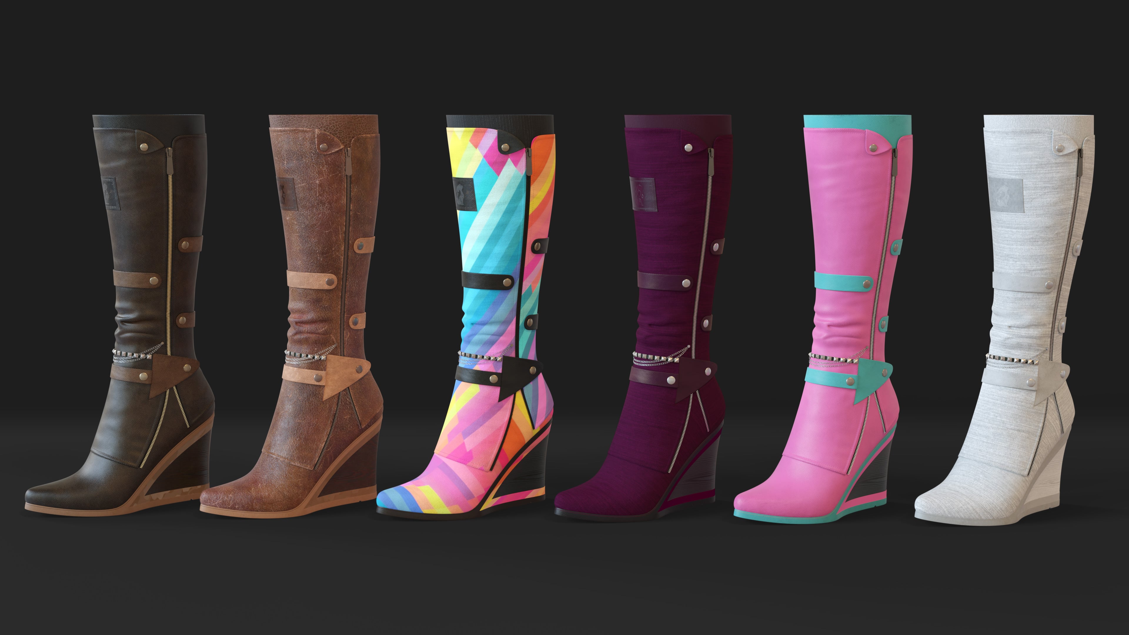 Breena Boots for Genesis 9 and 8 Female | Daz 3D