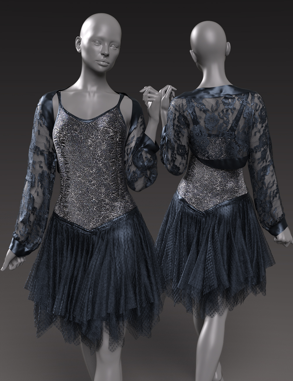 VERSUS - dForce Dark Dance Texture Add-On | Daz 3D
