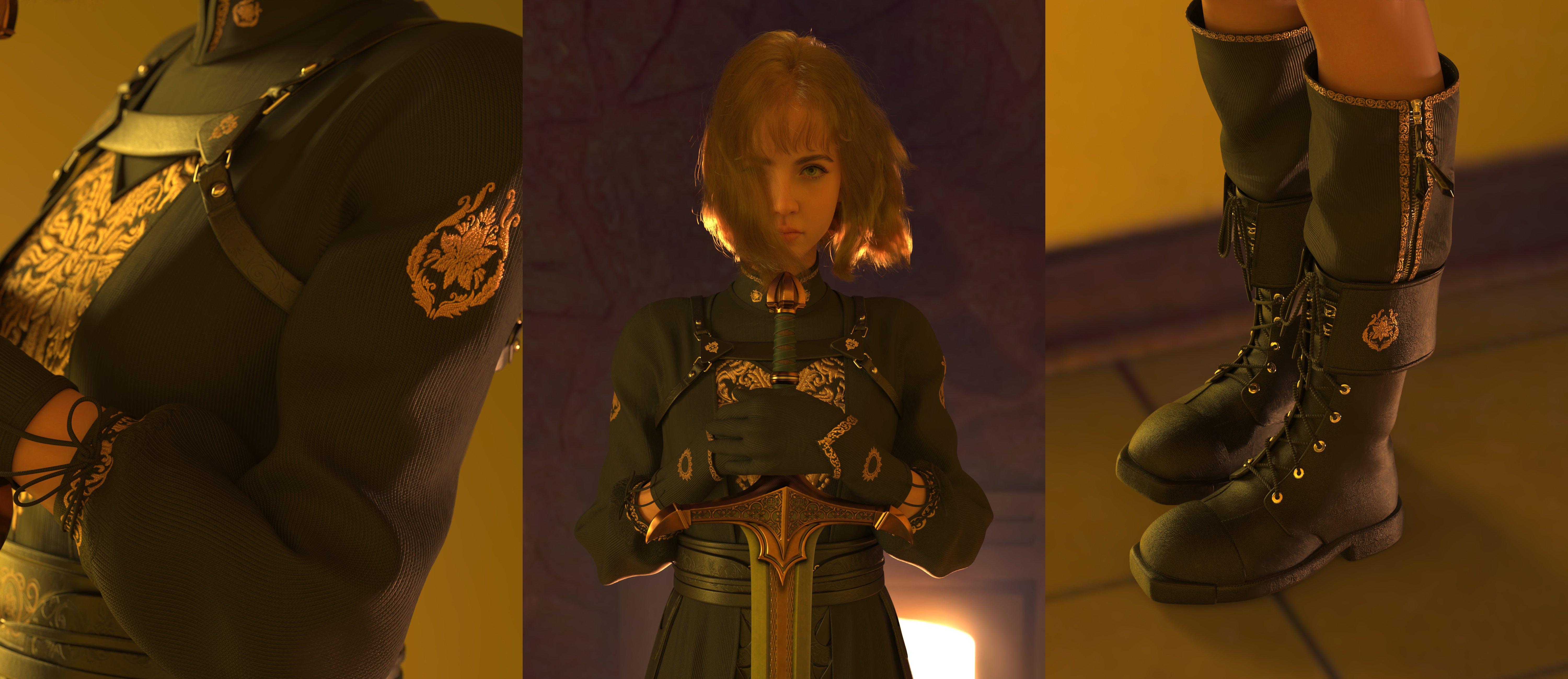 dForce Princess Petra's Assassin Outfit | Daz 3D